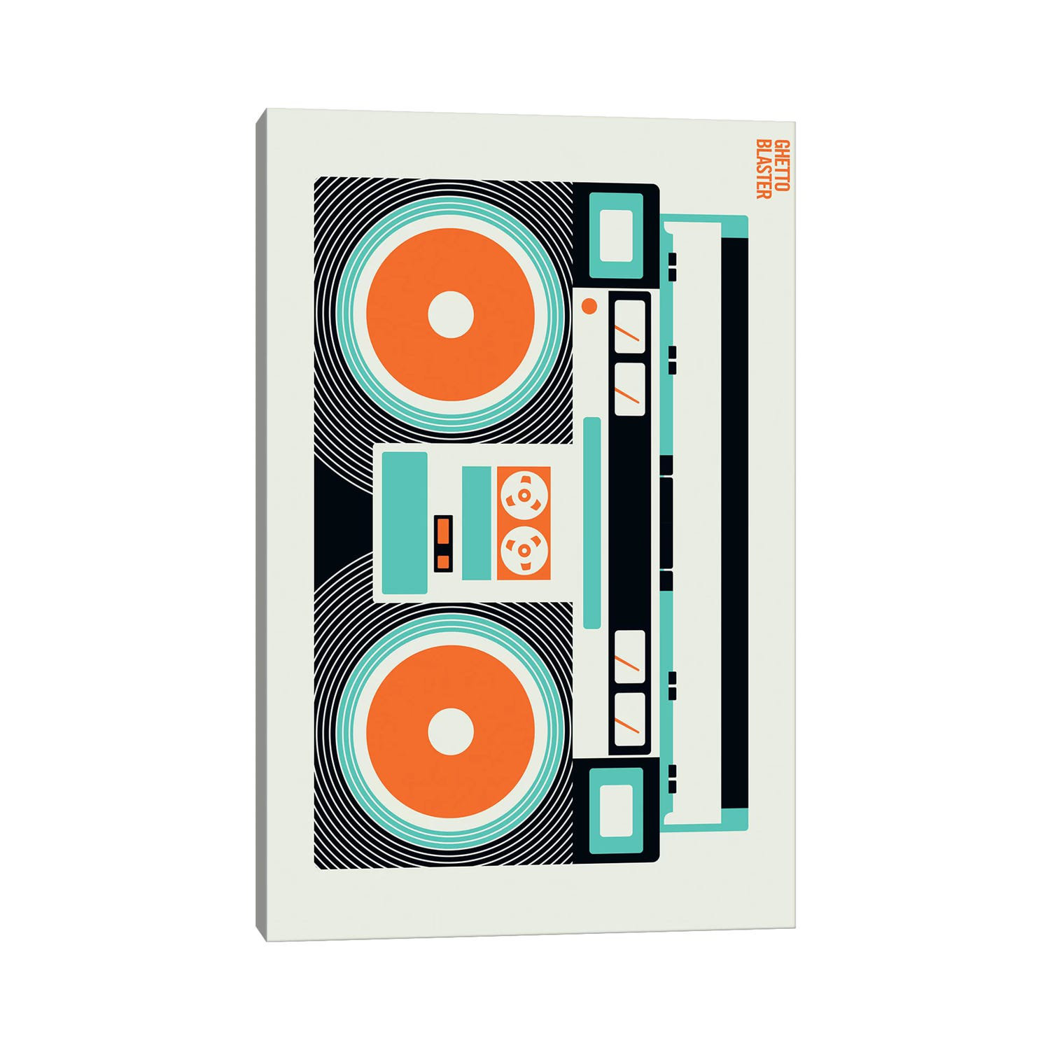 East Urban Home Icons - Ghetto Blaster by Bo Lundberg - Wrapped Canvas ...