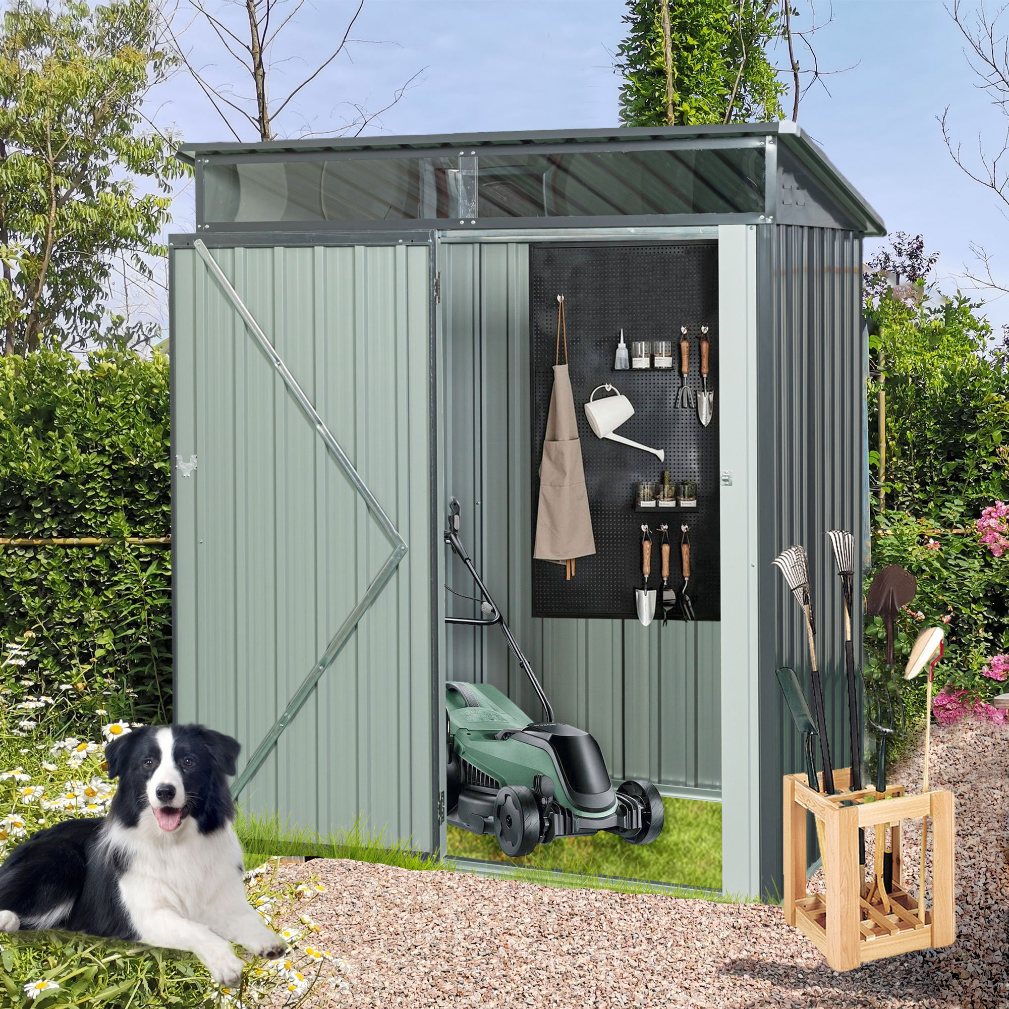 Magiccactus 5ft x 3ft Outdoor Metal Storage Shed | Wayfair
