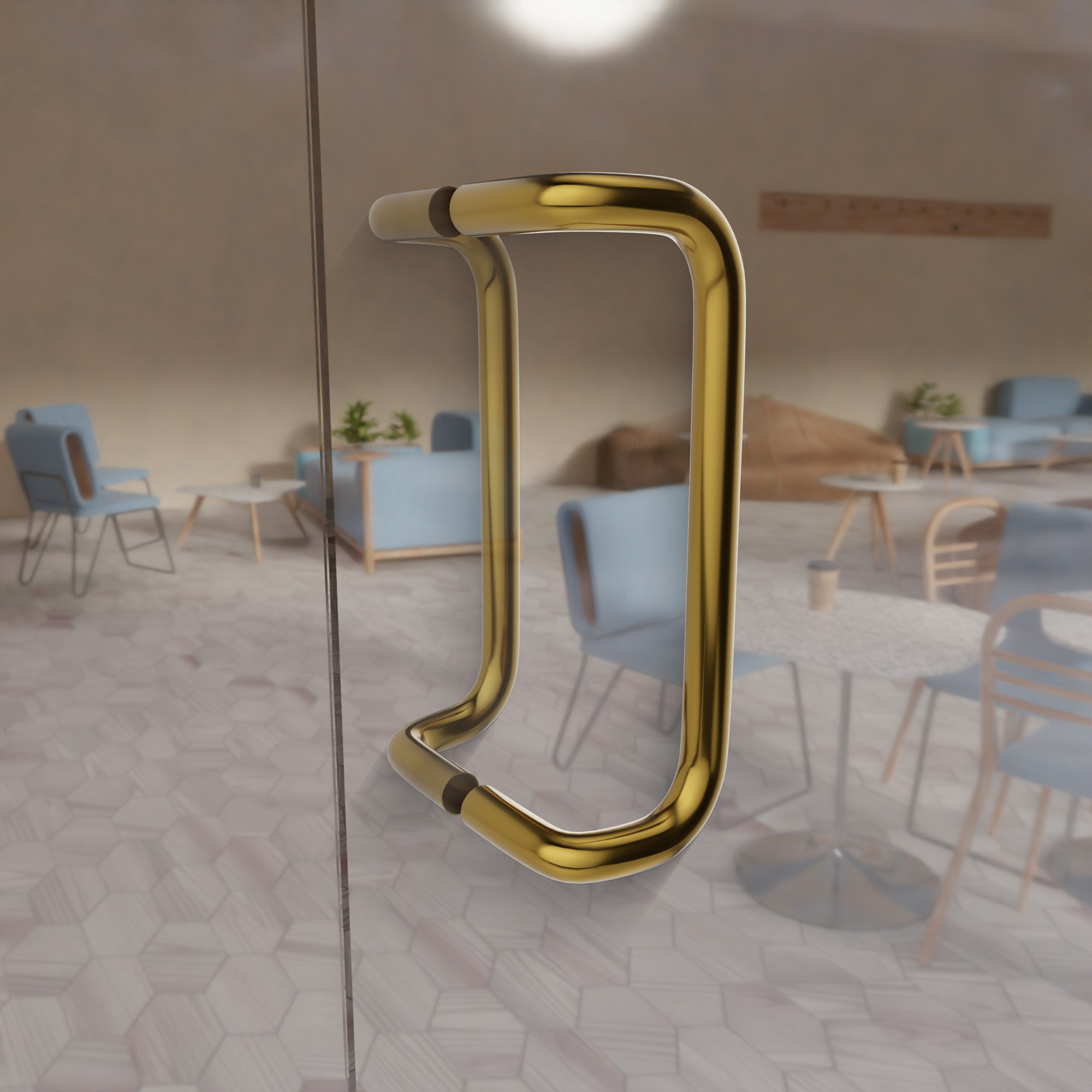 Symple Stuff Offset Pull Handles Back-to-Back 11" Length, 10" Mounting ...