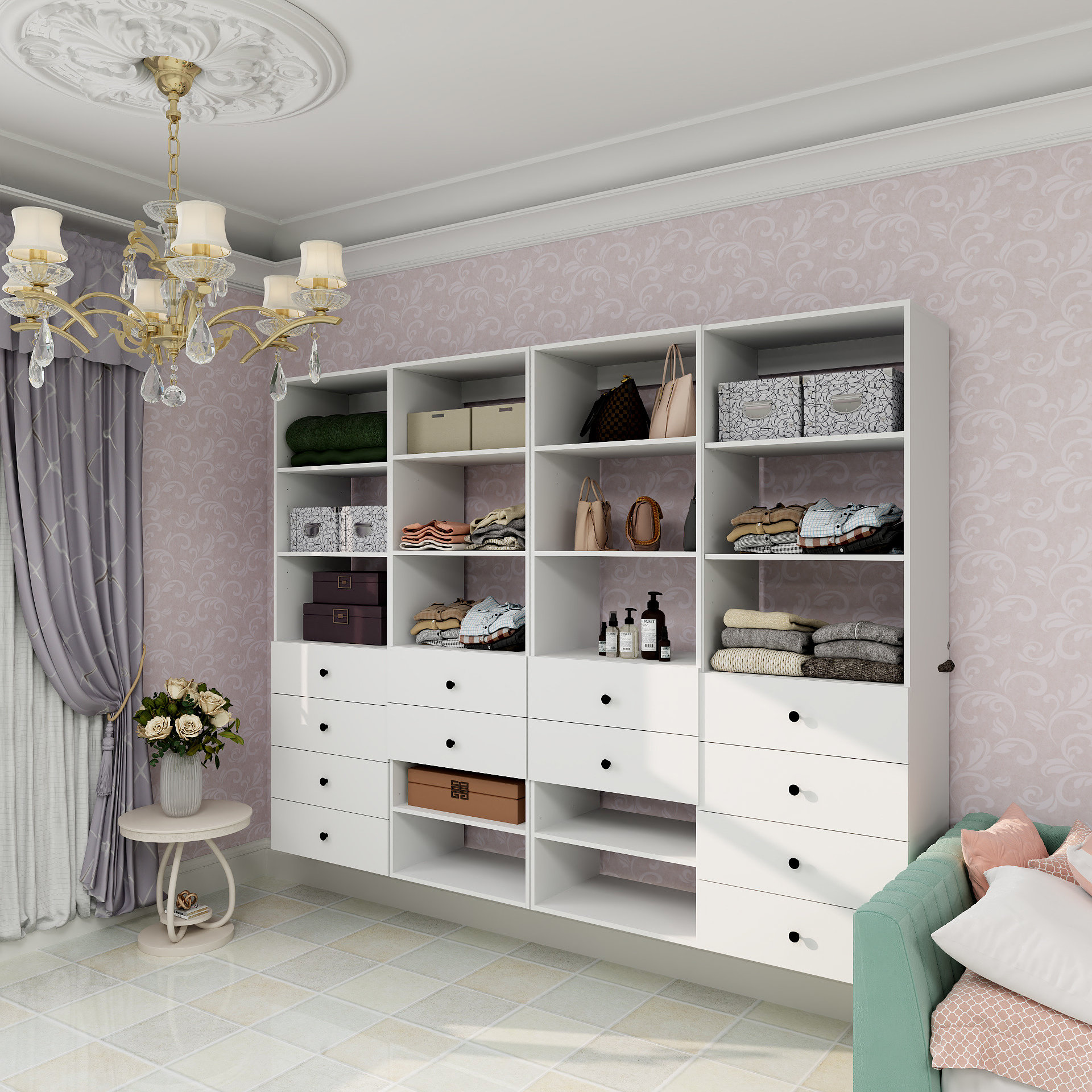 Hokku Designs White Closet Organzier System,Modular Closet System For ...