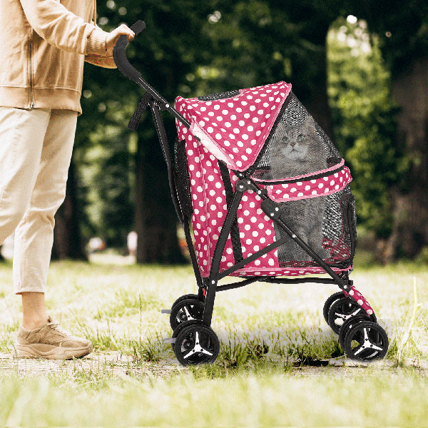 Magshion Pet Stoller Dog Cat Stoller Comfortable Lightweight Stroller ...
