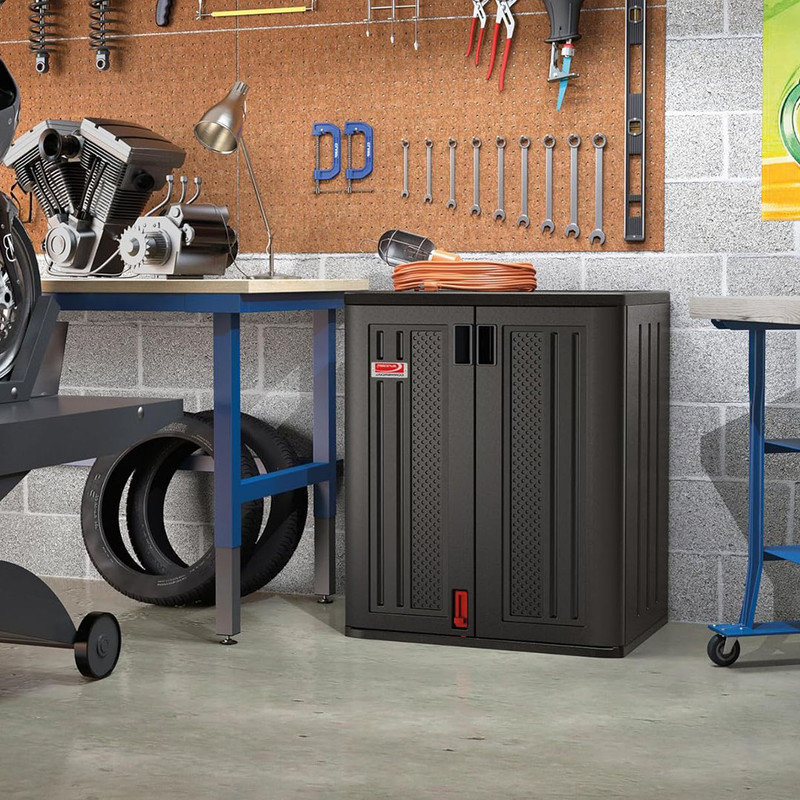 WFX Utility™ Commercial Resin Storage Cabinet with Lockable Handles and ...