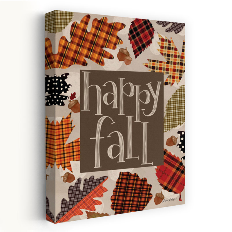Ophelia & Co. Happy Fall Leaves Rustic Abstract Contemporary Autumn Art ...
