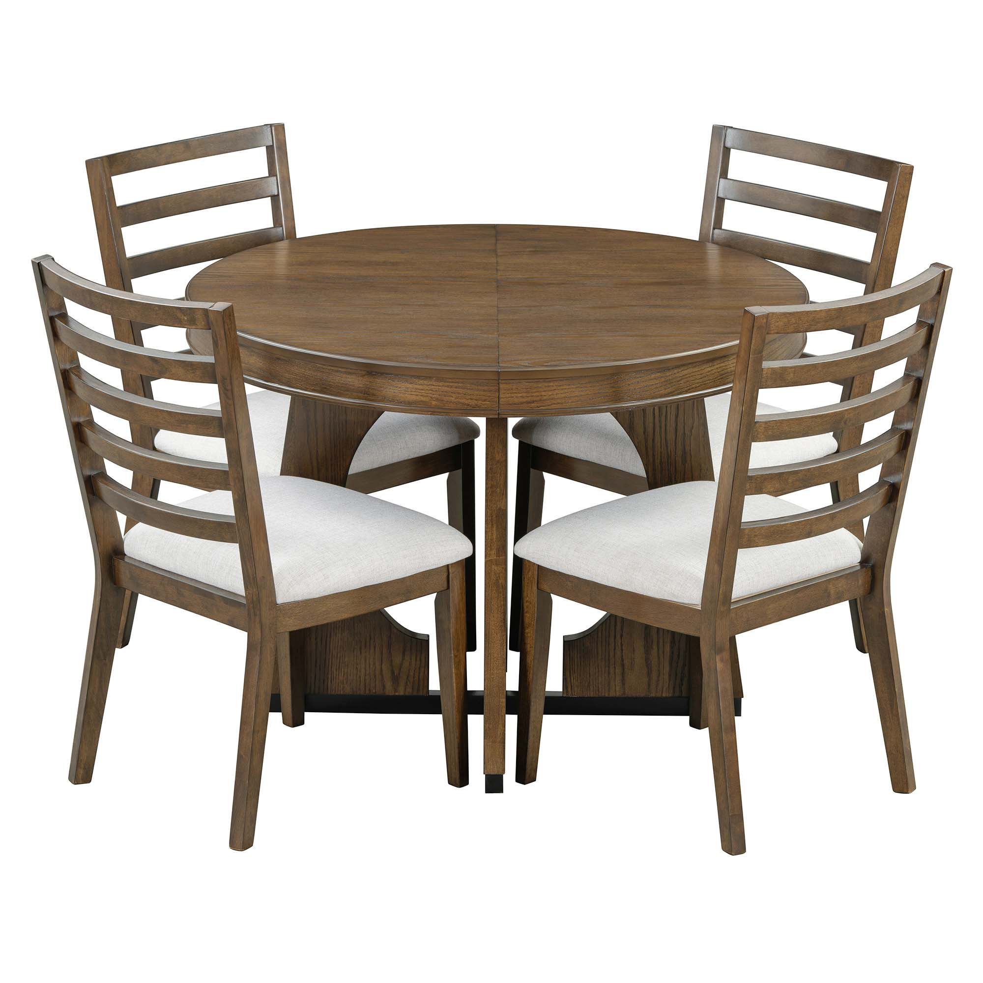 Lark Manor™ Round Dining Table For 4 With Chairs Set,Extendable Dining ...