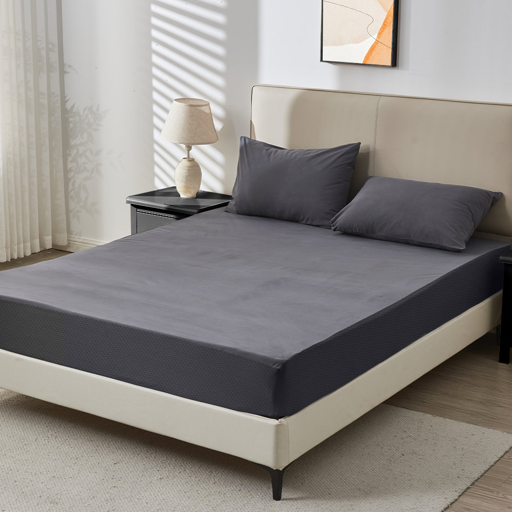 Alwyn Home Dark Gray Waterproof Mattress Protector Cover Mattress Pad ...