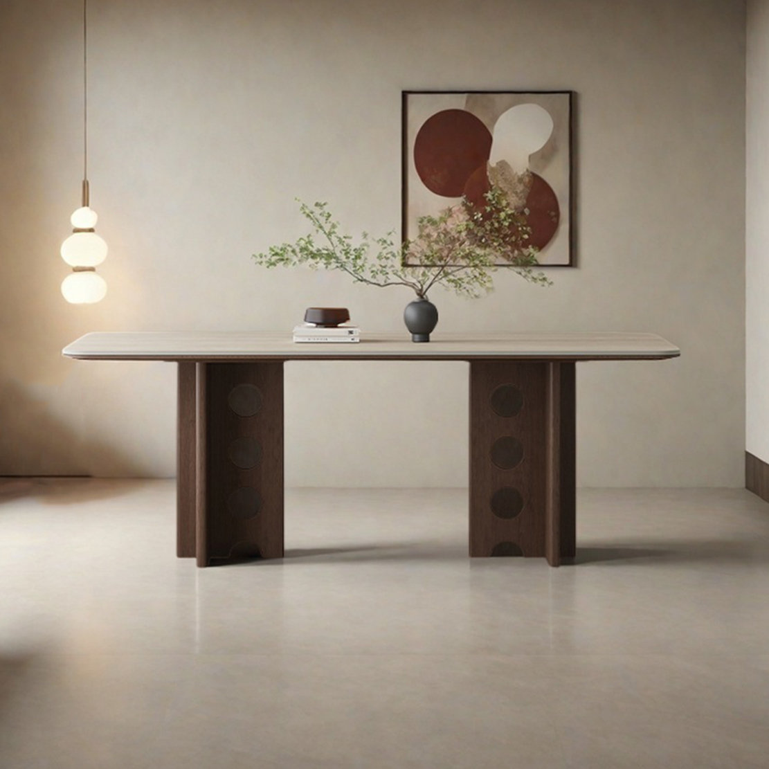 Sleek Surface Designs Vintage Rock Slab Dining Table | Wayfair