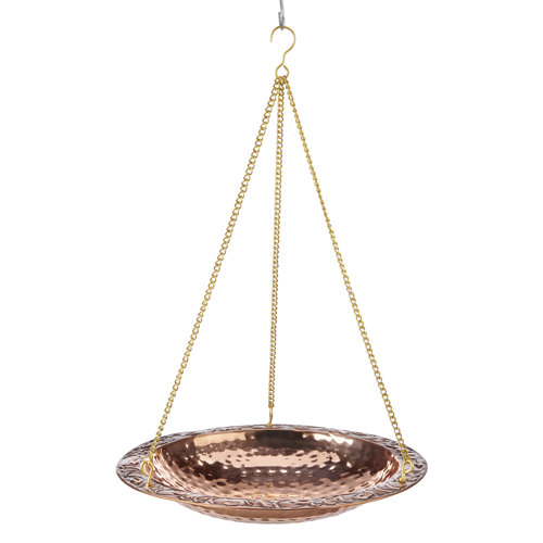 Fleur De Lis Living Hedy Copper Sundial Birdbath | Wayfair
