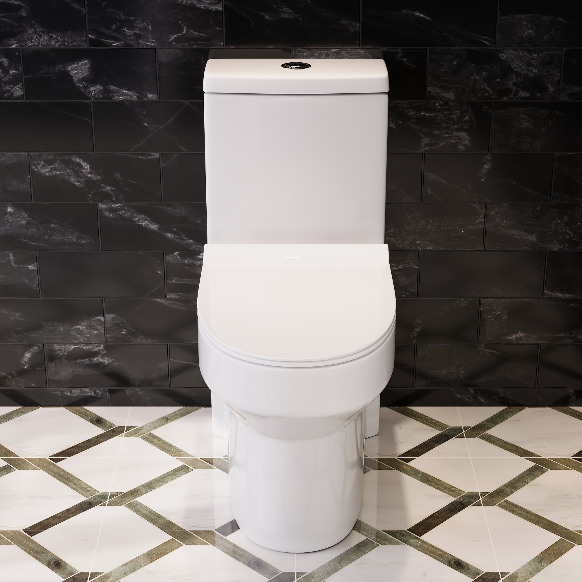 DeerValley Compact ADA Toilet with High-Efficiency Dual Flush, Comfort ...