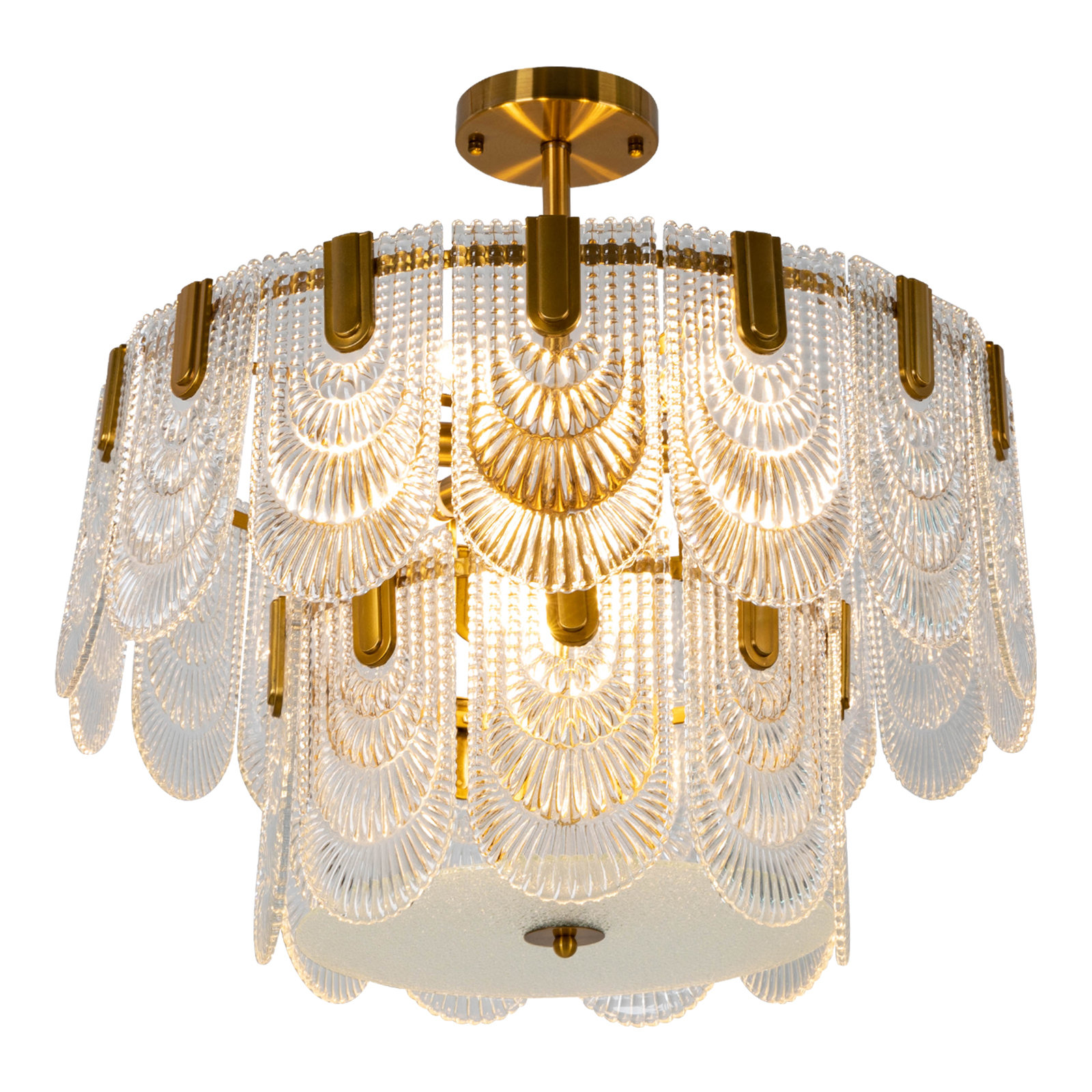 Mercer41 Mala 9 - Light 23.62" Golden Chandelier Pendant | Wayfair