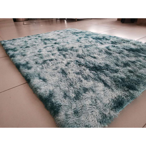 17 Stories Chaleb Shaggy Teal Rug & Reviews | Wayfair.co.uk