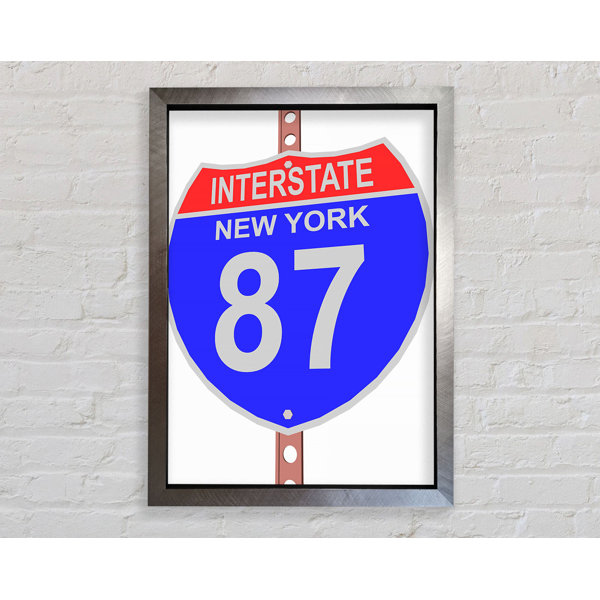 Bright Star Interstate 87 Sign - Single Picture Frame Art Prints ...