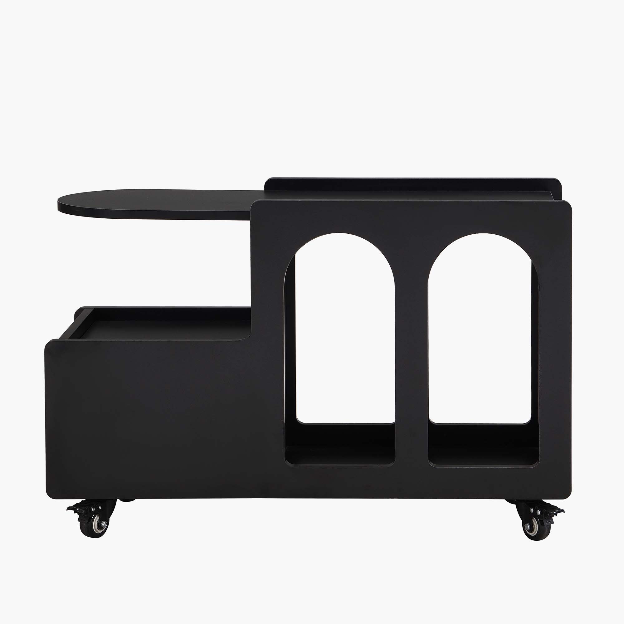 Latitude Run® Storage End Table with lockable wheels | Wayfair