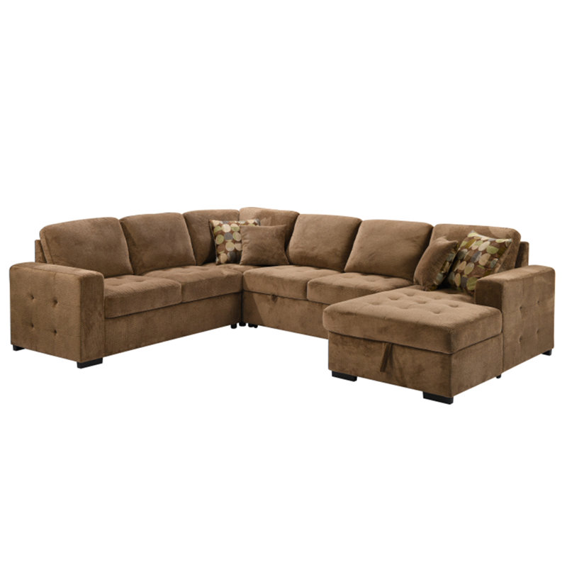 Hokku Designs Rennels 4 - Piece Upholstered Sectional | Wayfair