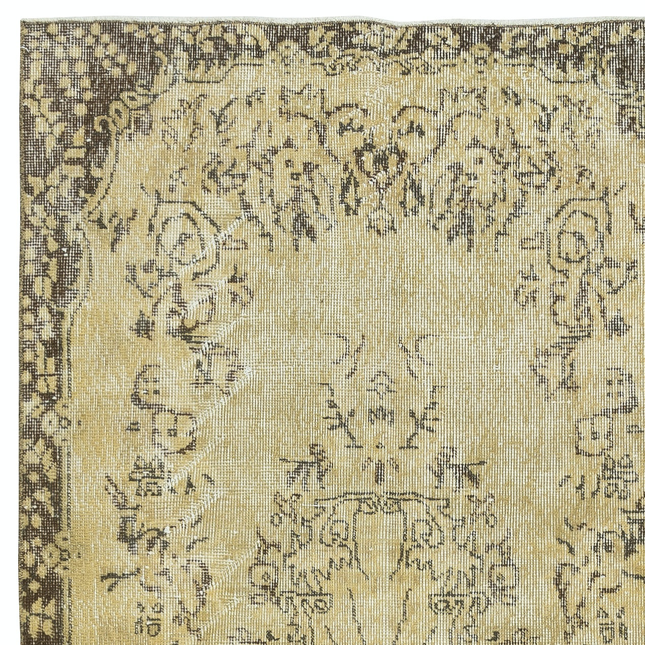 Bungalow Rose 3.6x7 Ft Contemporary Handmade Turkish Area Rug in Yellow ...