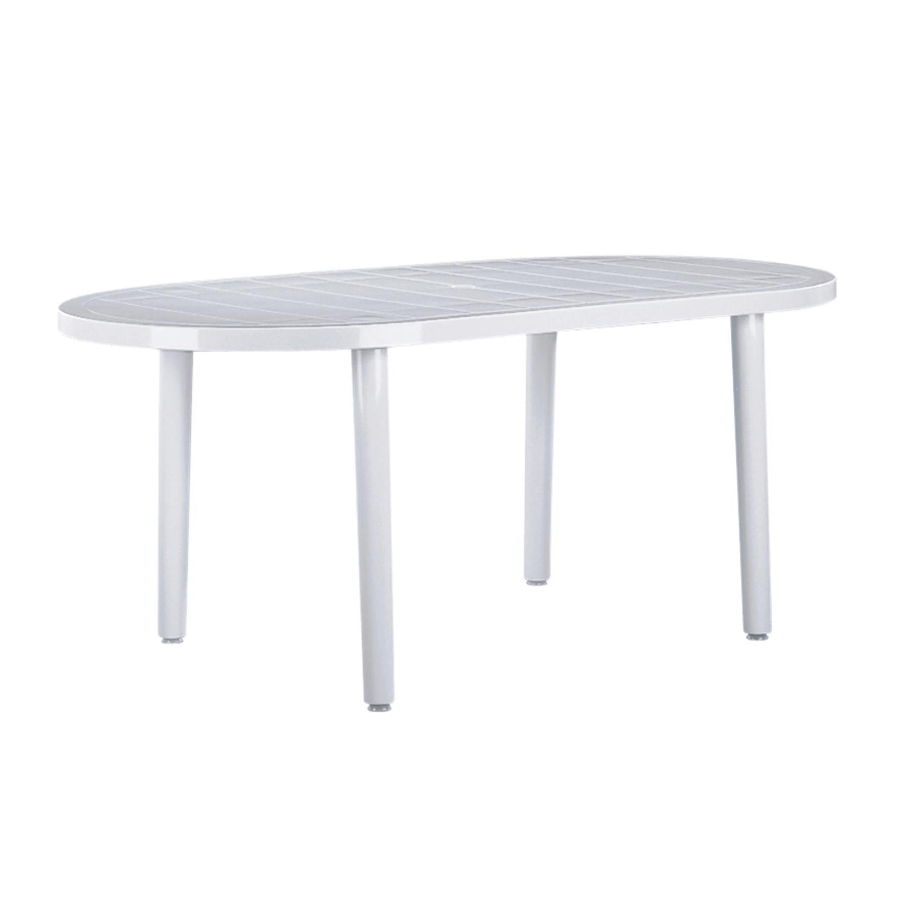 Resol - 6 Seater Brava Oval Plastic Garden Dining Table - 90cm x 180cm ...