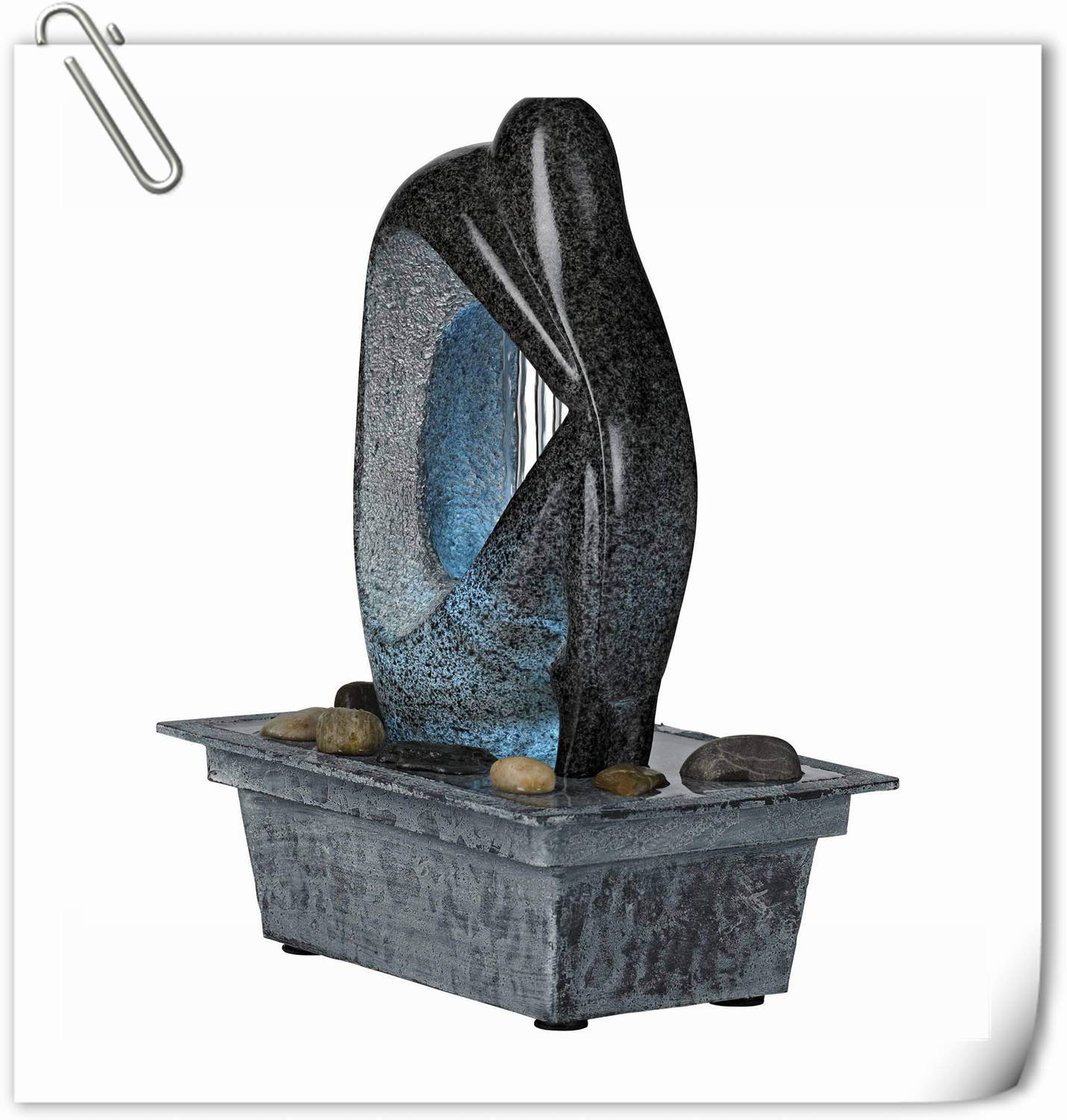 Ivy Bronx Modern Silhouette Zen Indoor Small Tabletop Water Fountain ...
