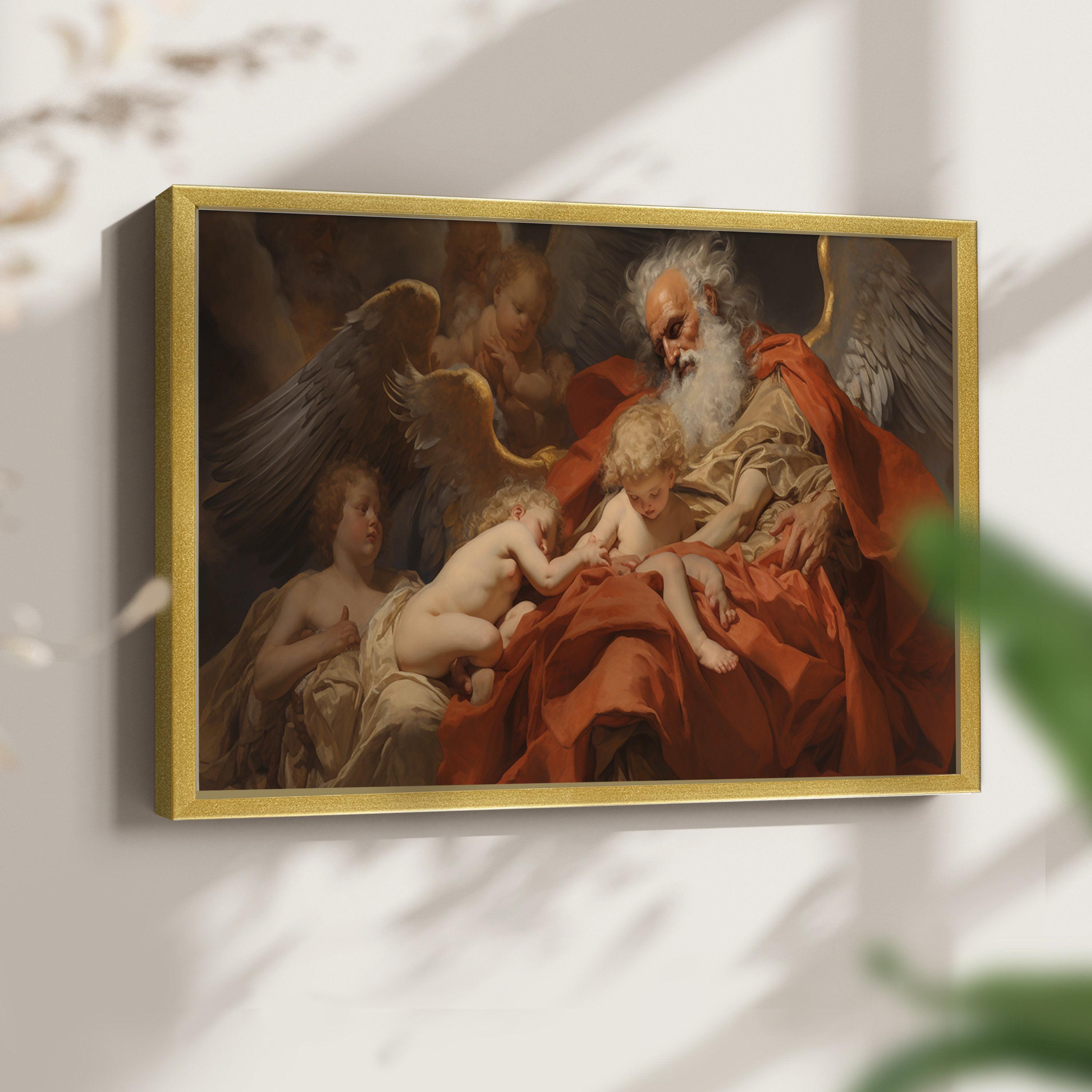 Fleur De Lis Living Angels From Above-XXXIV -Framed Print - Restickable ...