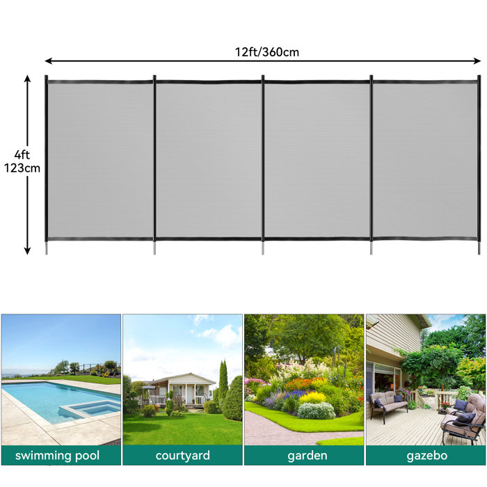 YITAHOME Black Mesh Fencing with 4 Panel(s) Included | Wayfair
