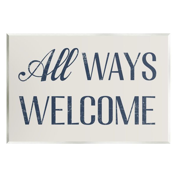 Redwood Rover All Ways Welcome Phrase On Wood by Daphne Polselli Print ...