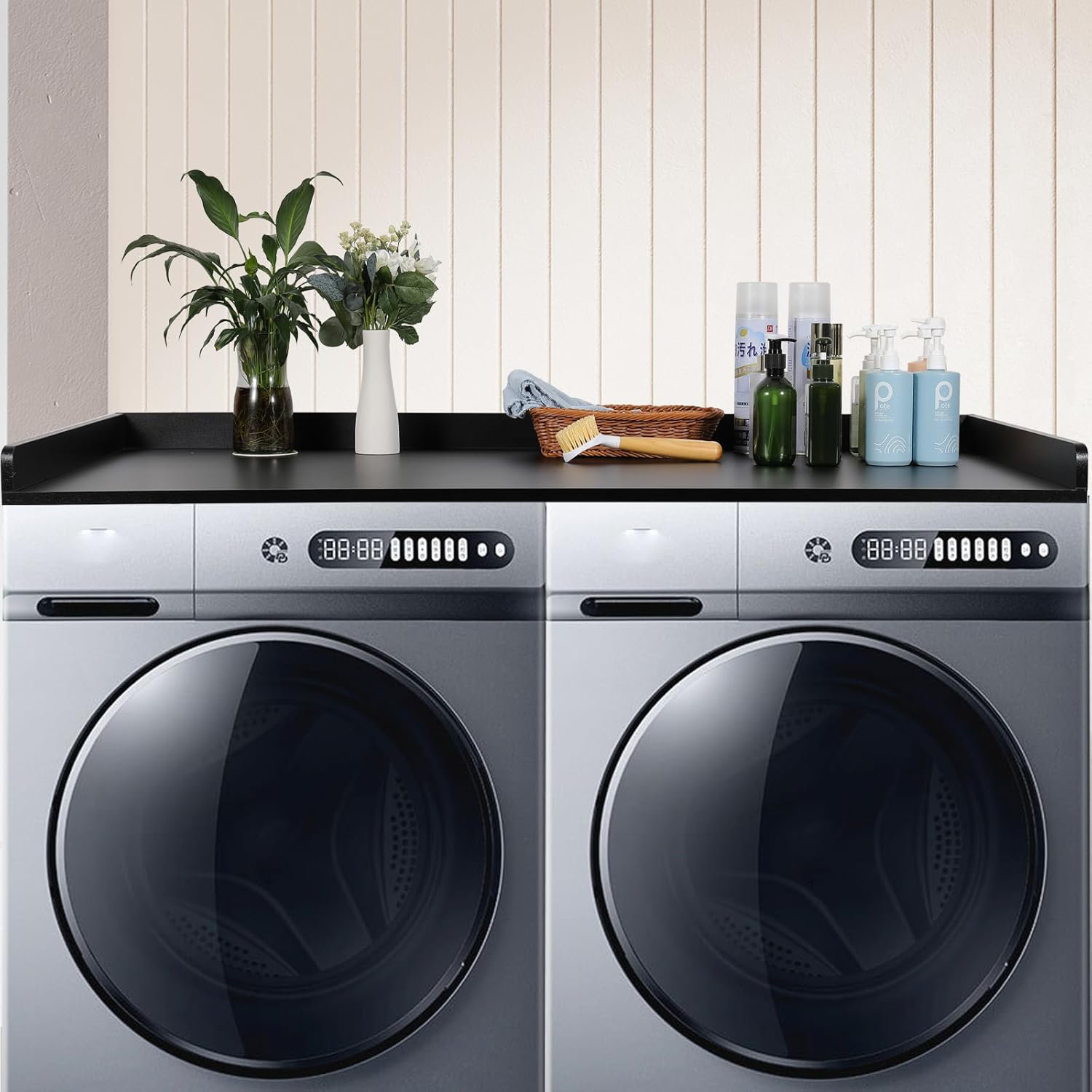 yitesiUSA Washer Dryer Countertop, Laundry Countertop With Edge Rails ...