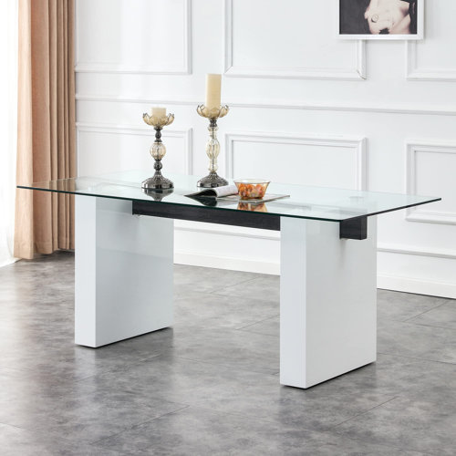 Round 8 + Seat Glass Kitchen & Dining Tables You'll Love | Wayfair