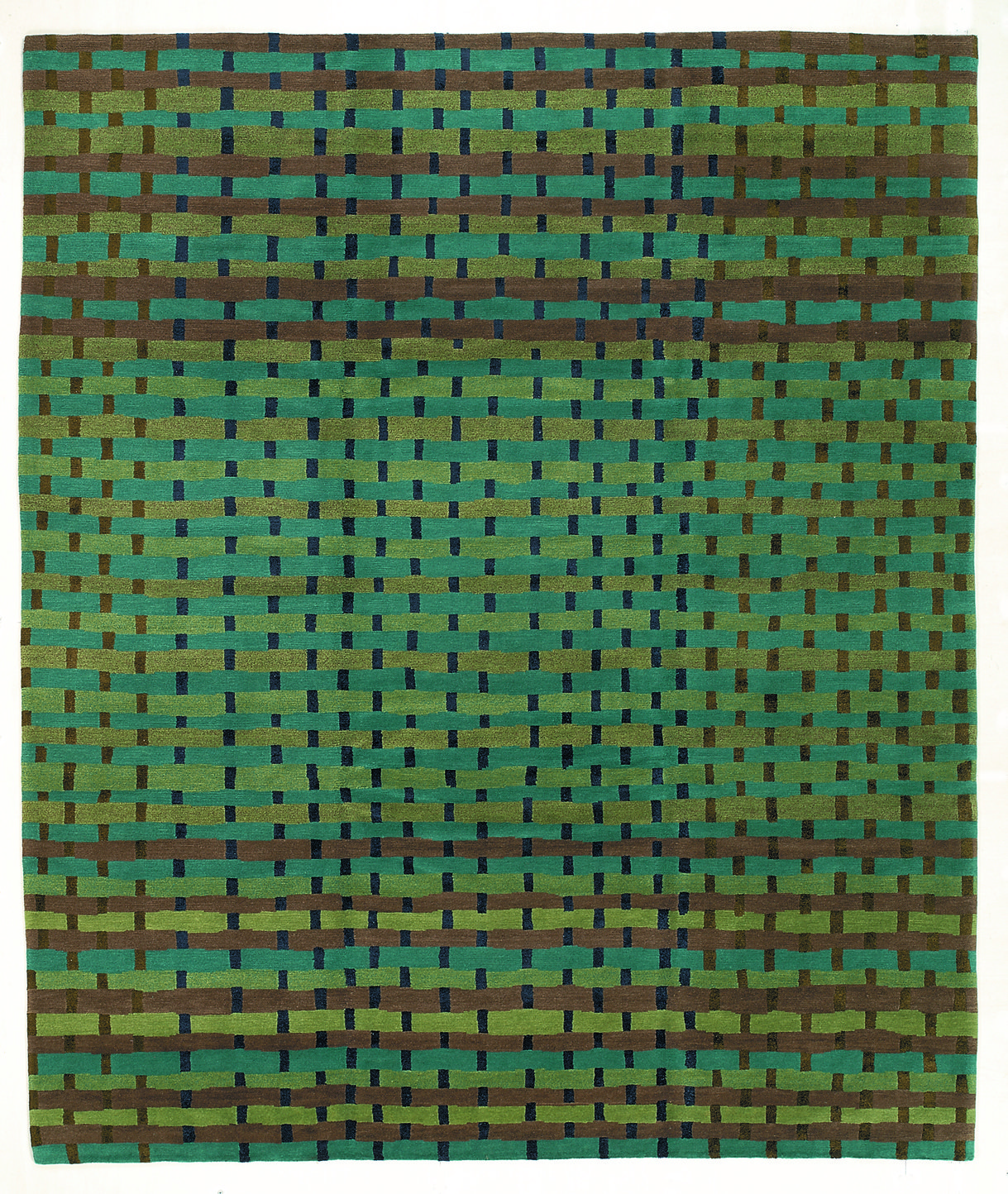 Tufenkian Rag Striped Hand-Knotted Blue/Green Area Rug | Wayfair