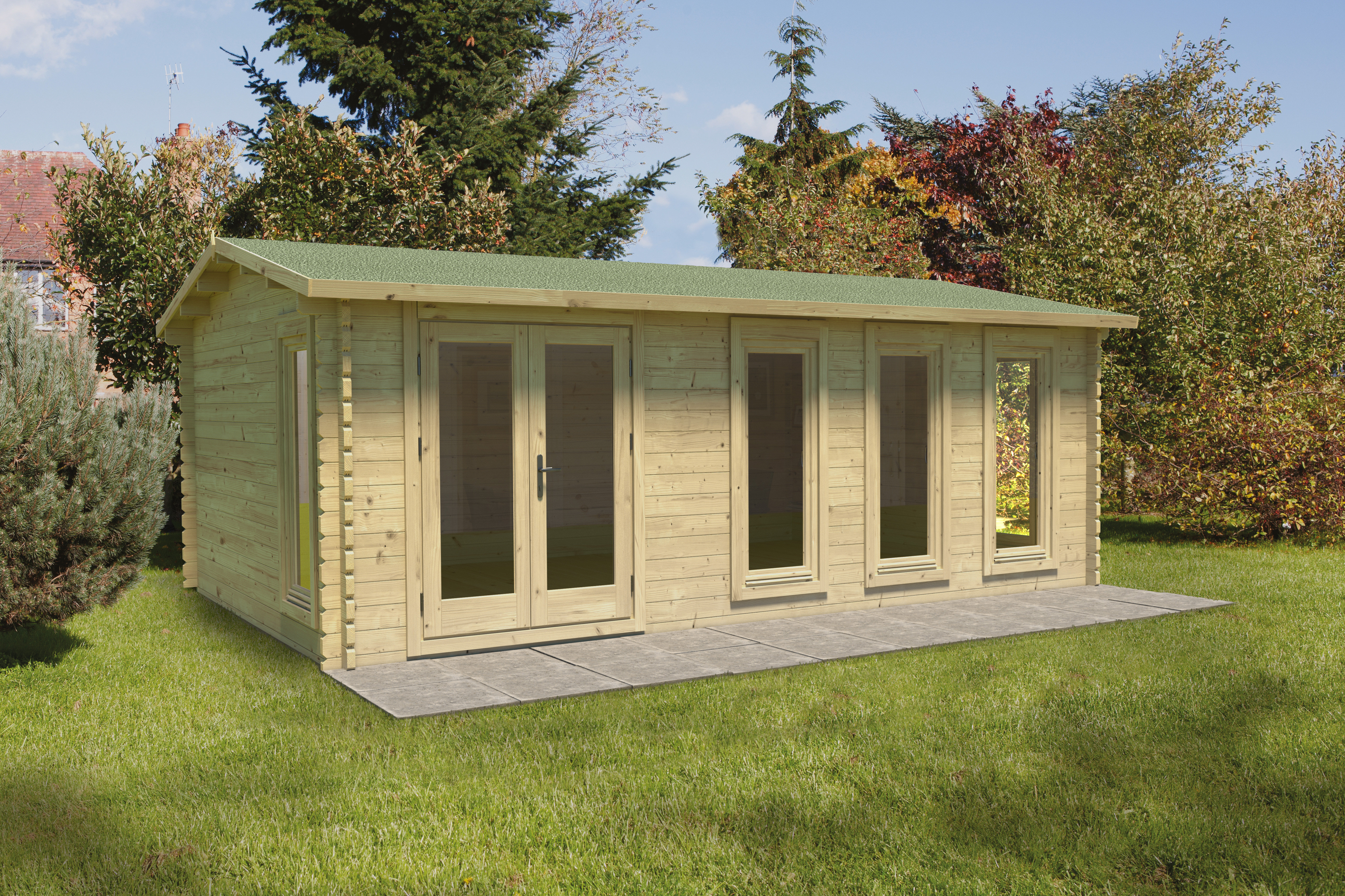 Forest Garden Blakedown 20 x 14 Ft. Tongue & Groove Log Cabin | Wayfair ...
