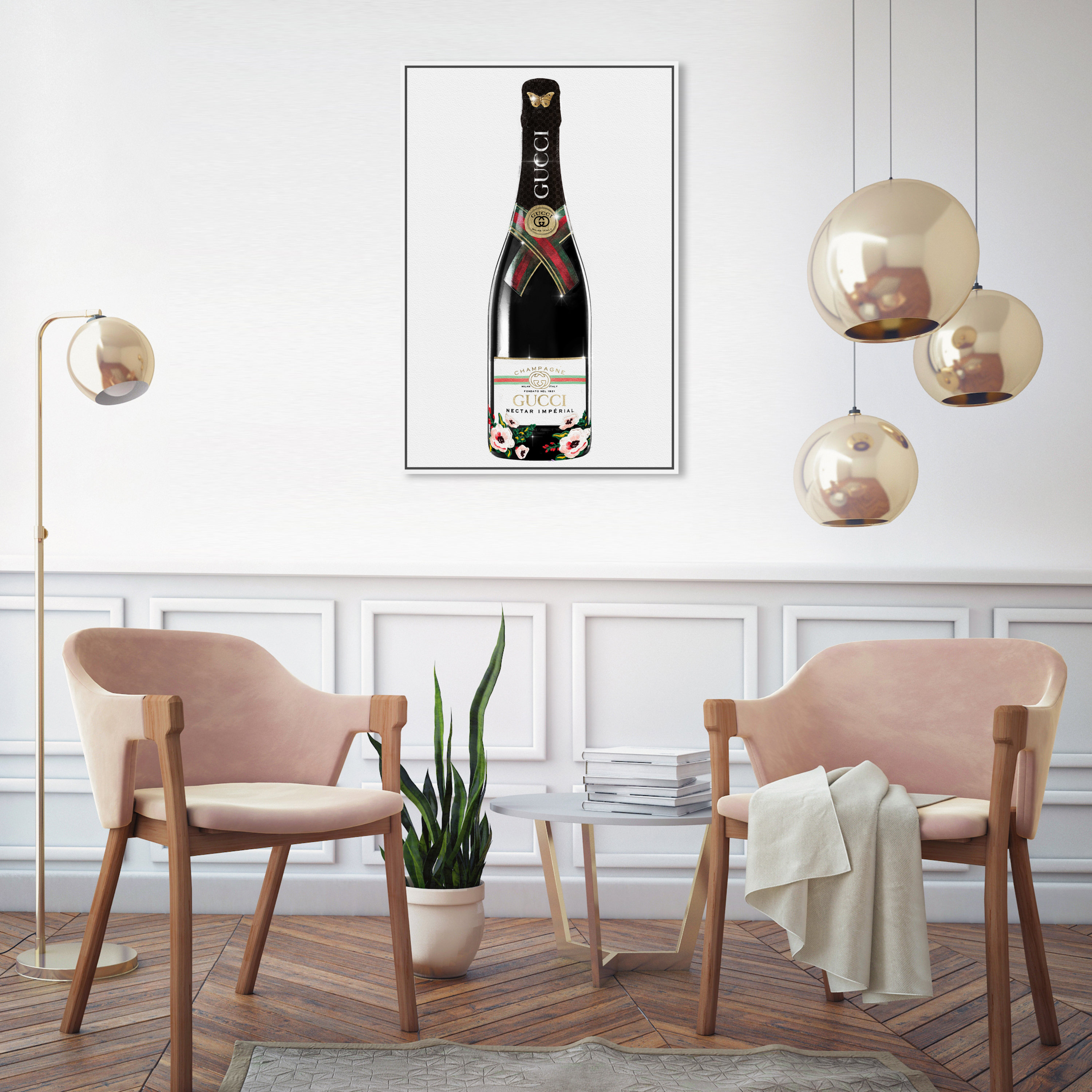 Oliver Gal Italian Mod Champagne, Glam Italian Bubbles " Italian Mod ...