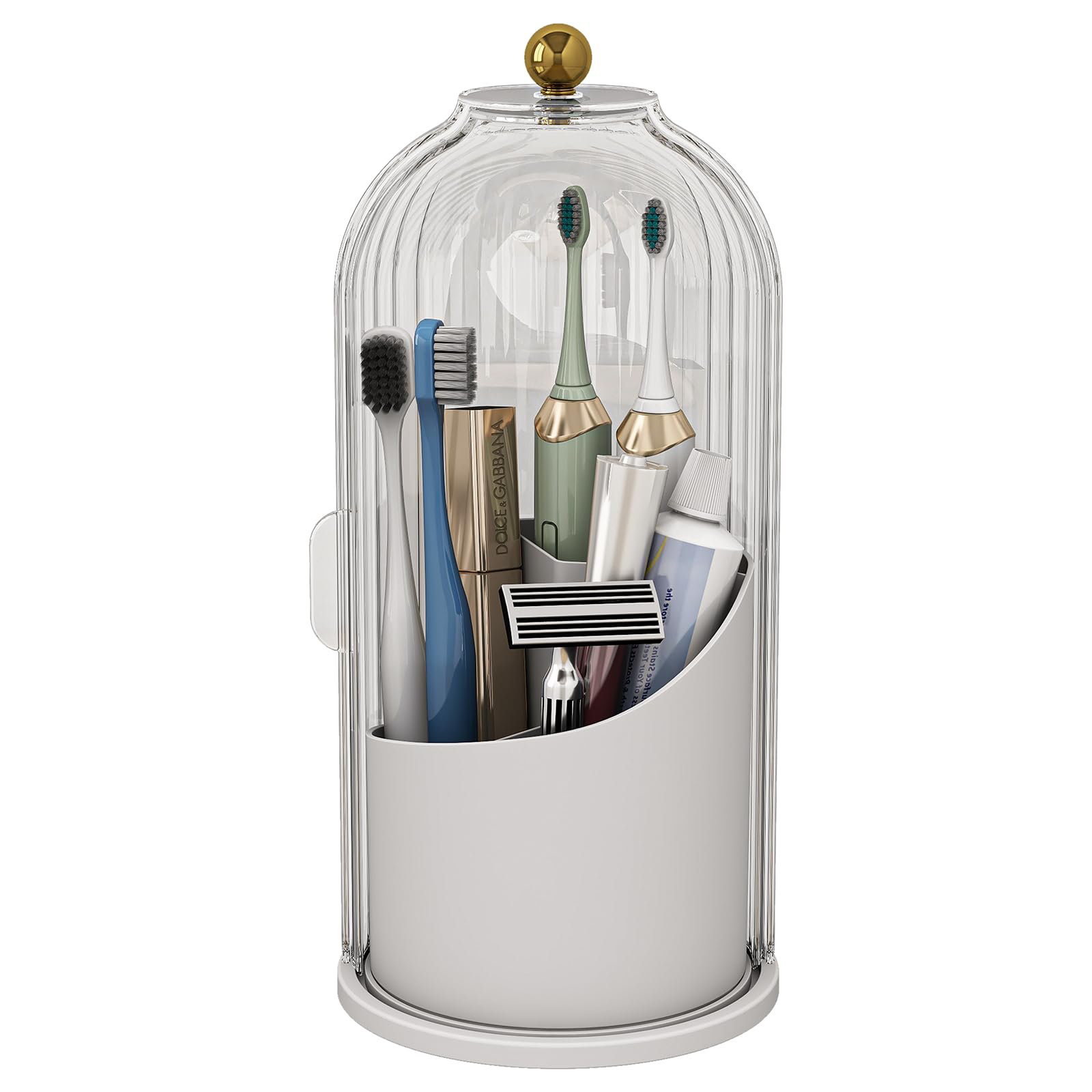 Latitude Run® Dustproof Toothbrush Holders With Cover, Rotating ...