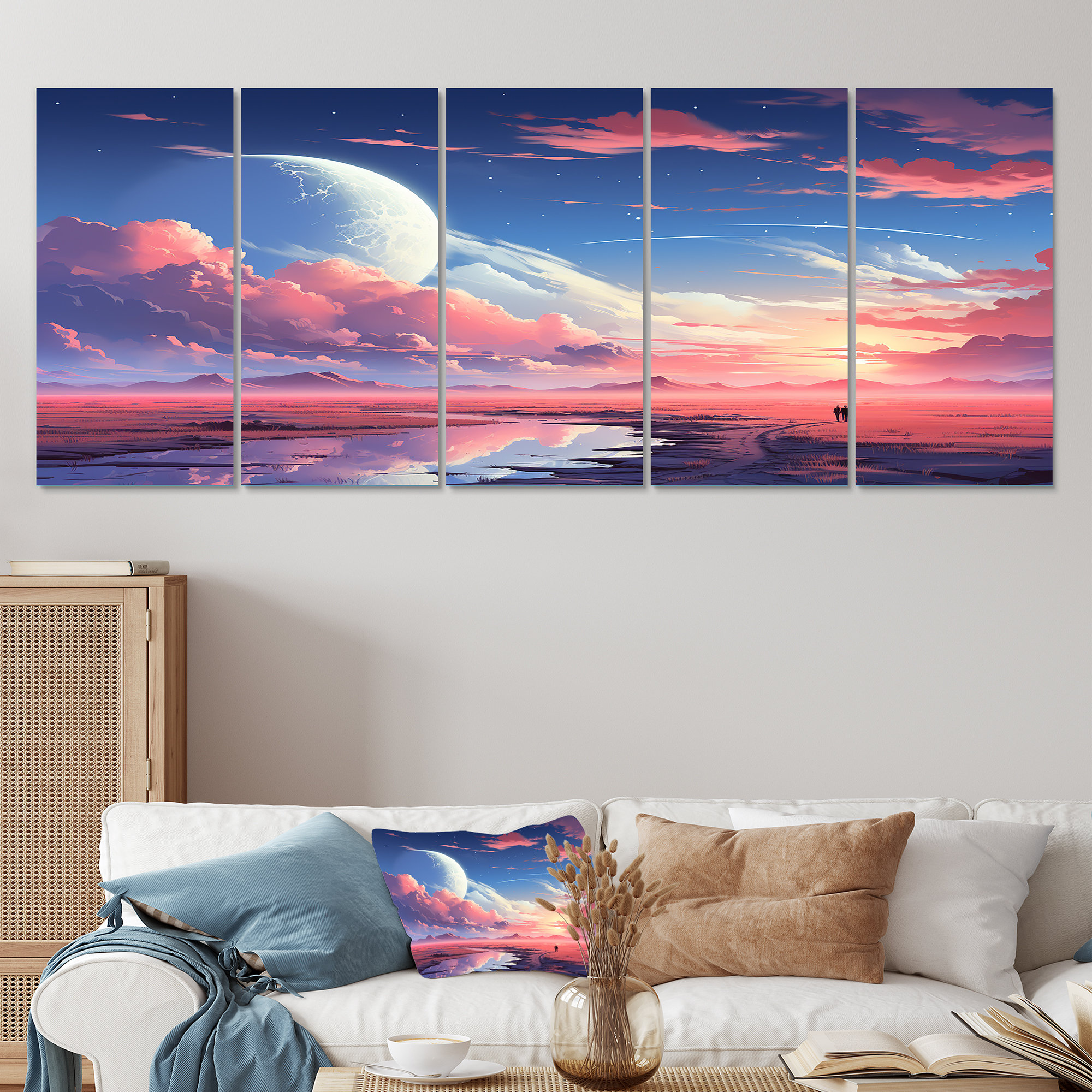 Lark Manor™ Azure Space Desert III - Desert 5 Piece Wall Art Decor Set ...