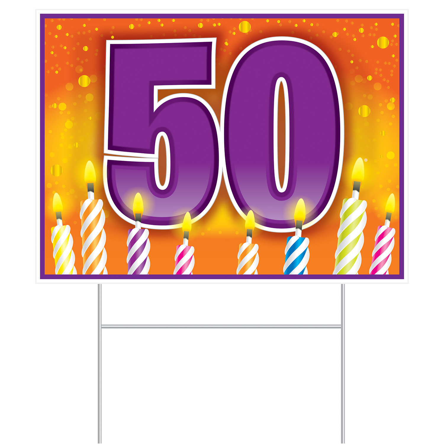 The Party Aisle™ Plastic "50" Birthday Yard Sign | Wayfair