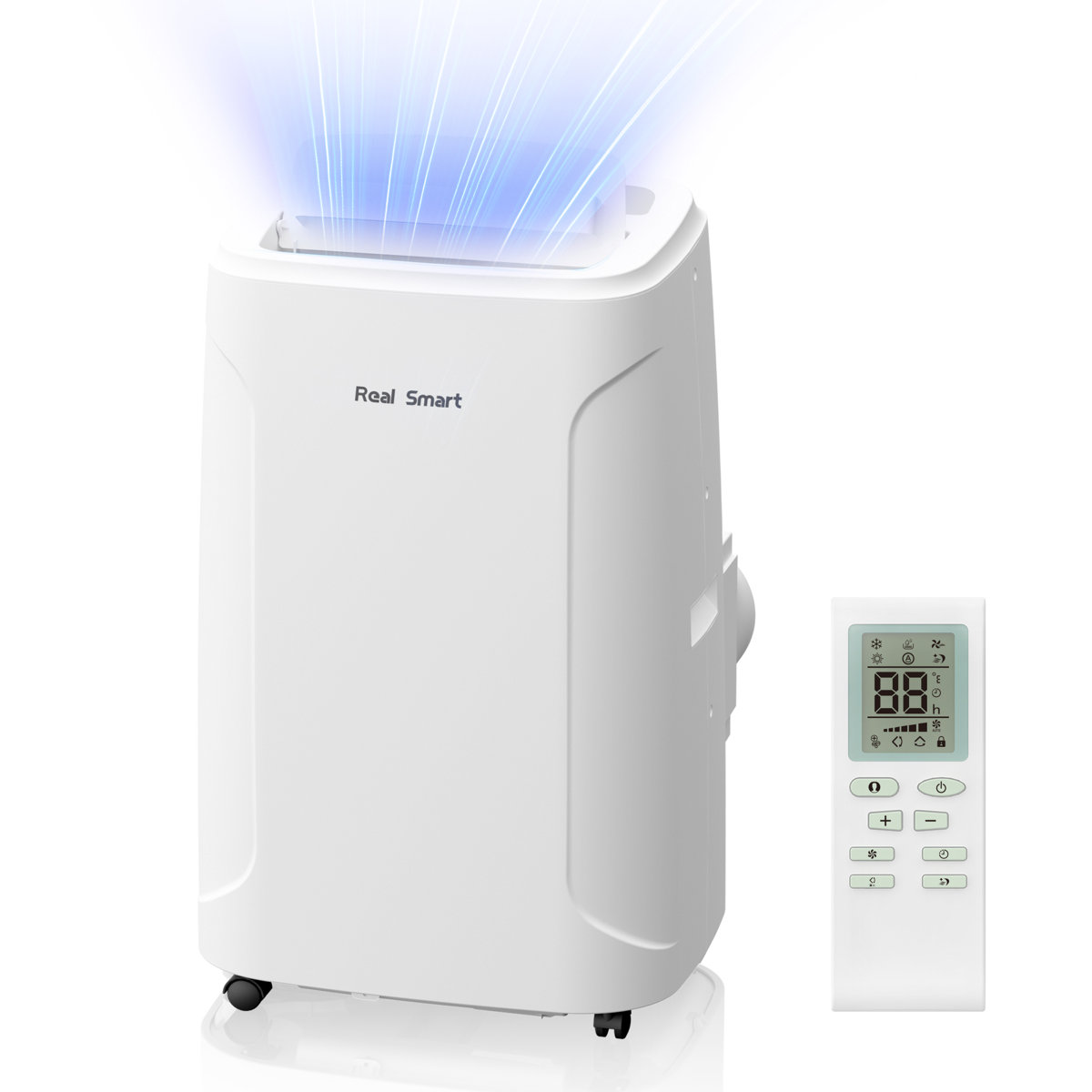 RealSmart 12000 BTU Quiet Portable Air Conditioners For Room Cools Up ...