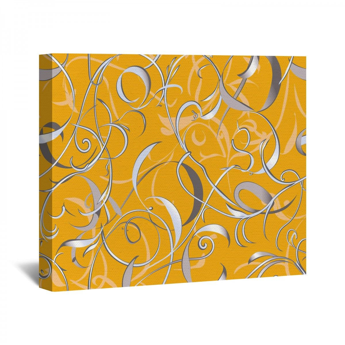 Red Barrel Studio Floral swirls Canvas Wrap - Artwork Wall Decor ...