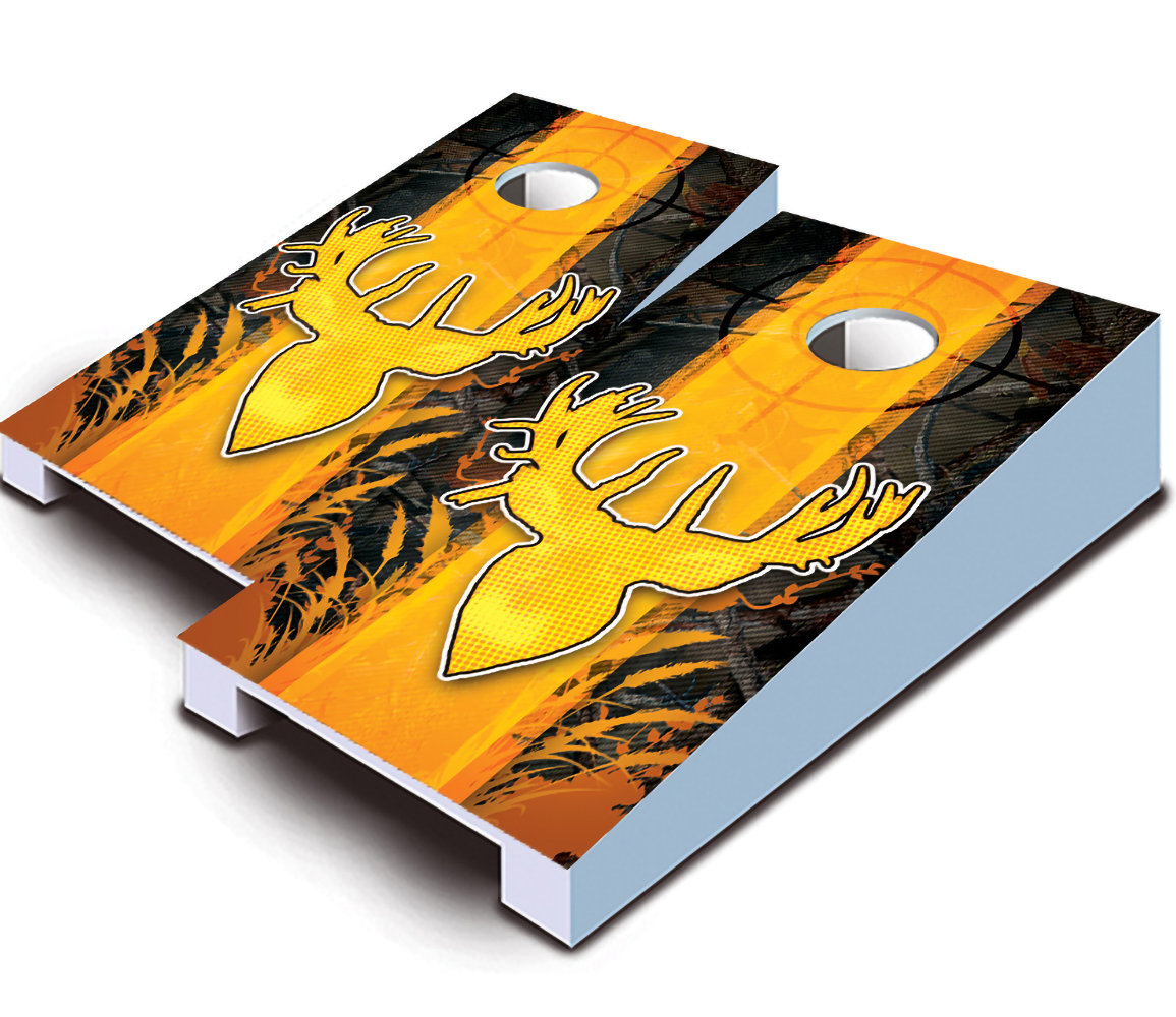 AJJ Cornhole 10 Piece Deer Sportsman Tabletop Cornhole Set with Bags ...