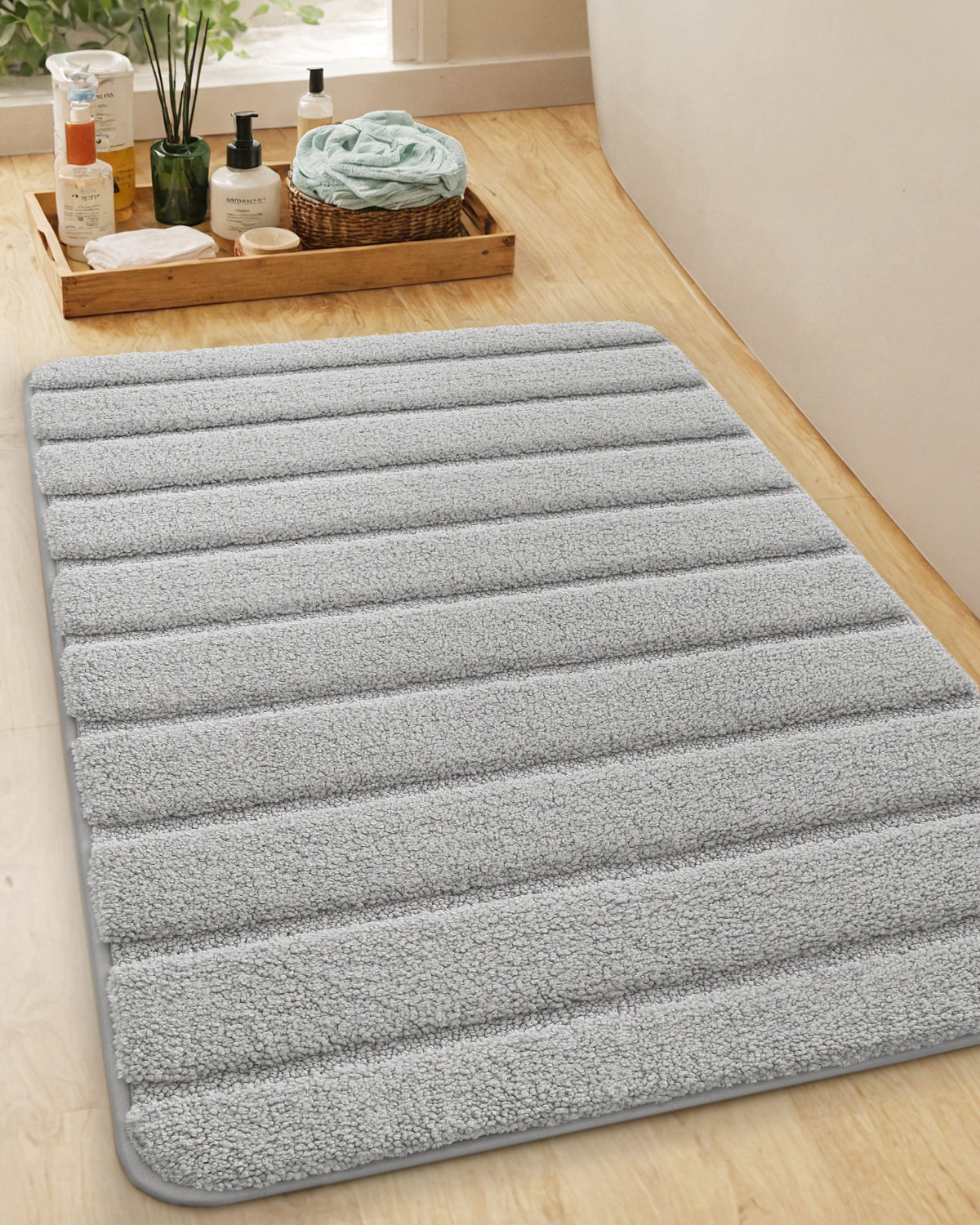 Ebern Designs Earley Solid Color Bath Rug & Reviews | Wayfair