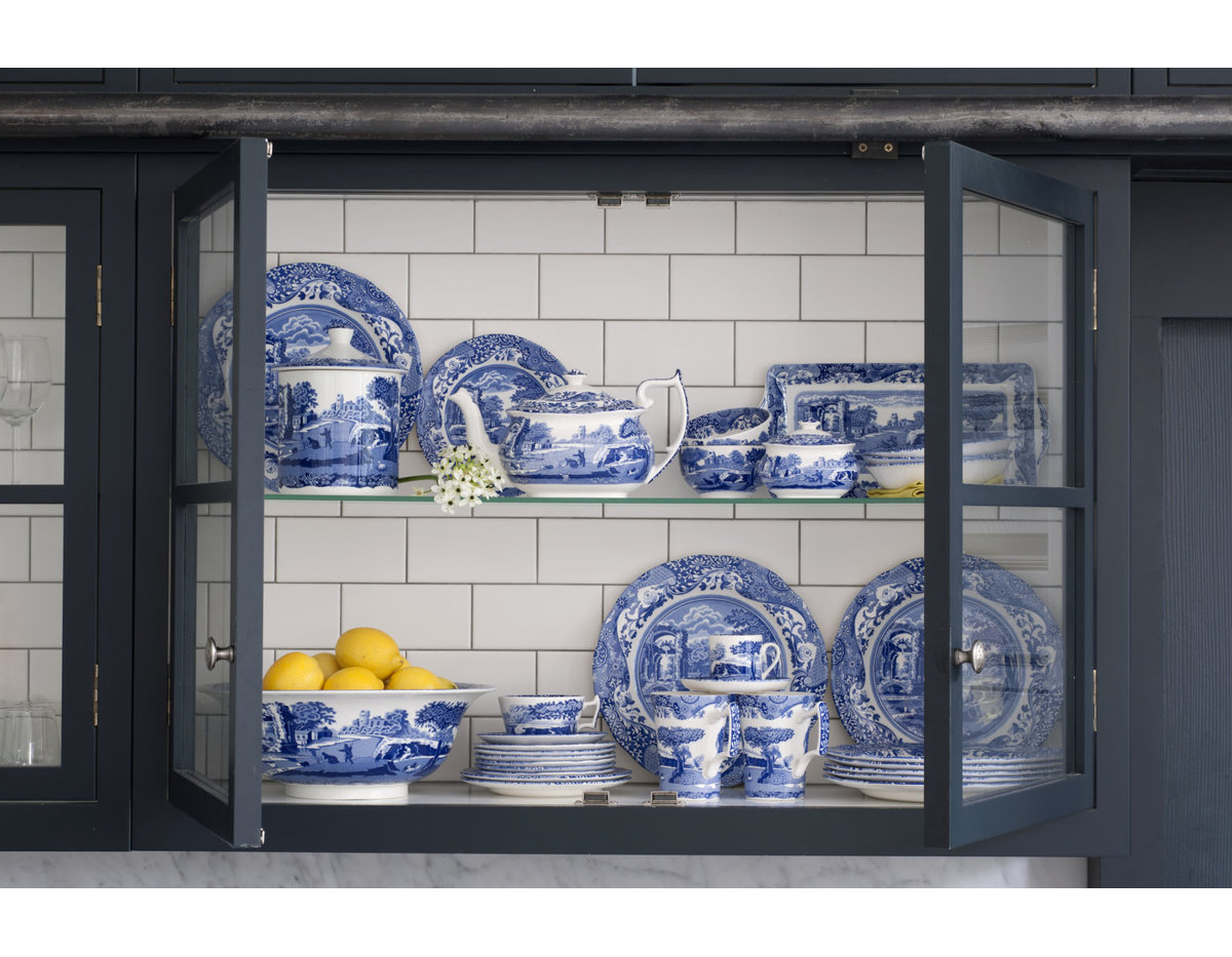 Spode Blue Italian Footed Cake Plate & Reviews | Birch Lane