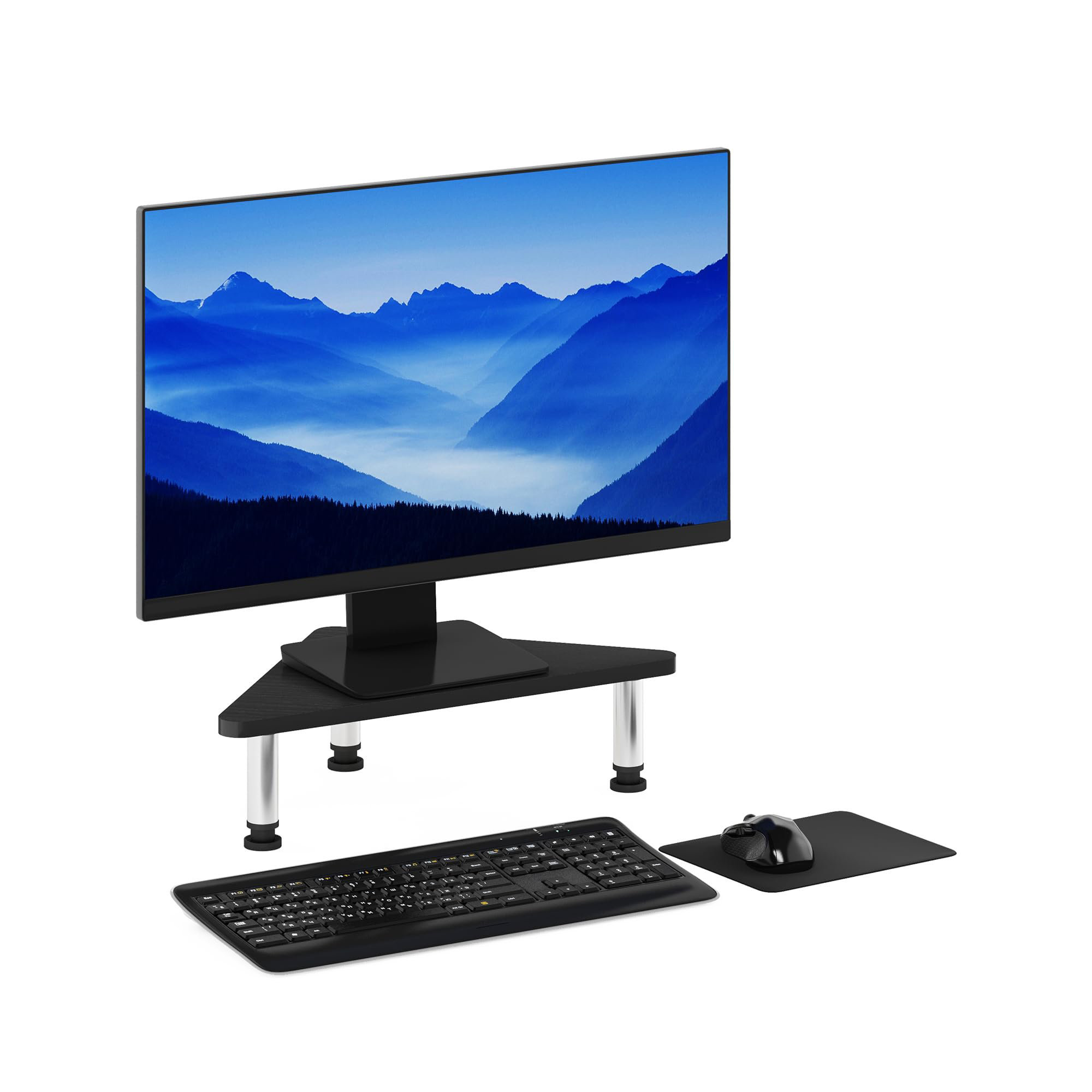 Latitude Run® Corner Monitor Lift Stand With Stainless Steel Tube ...