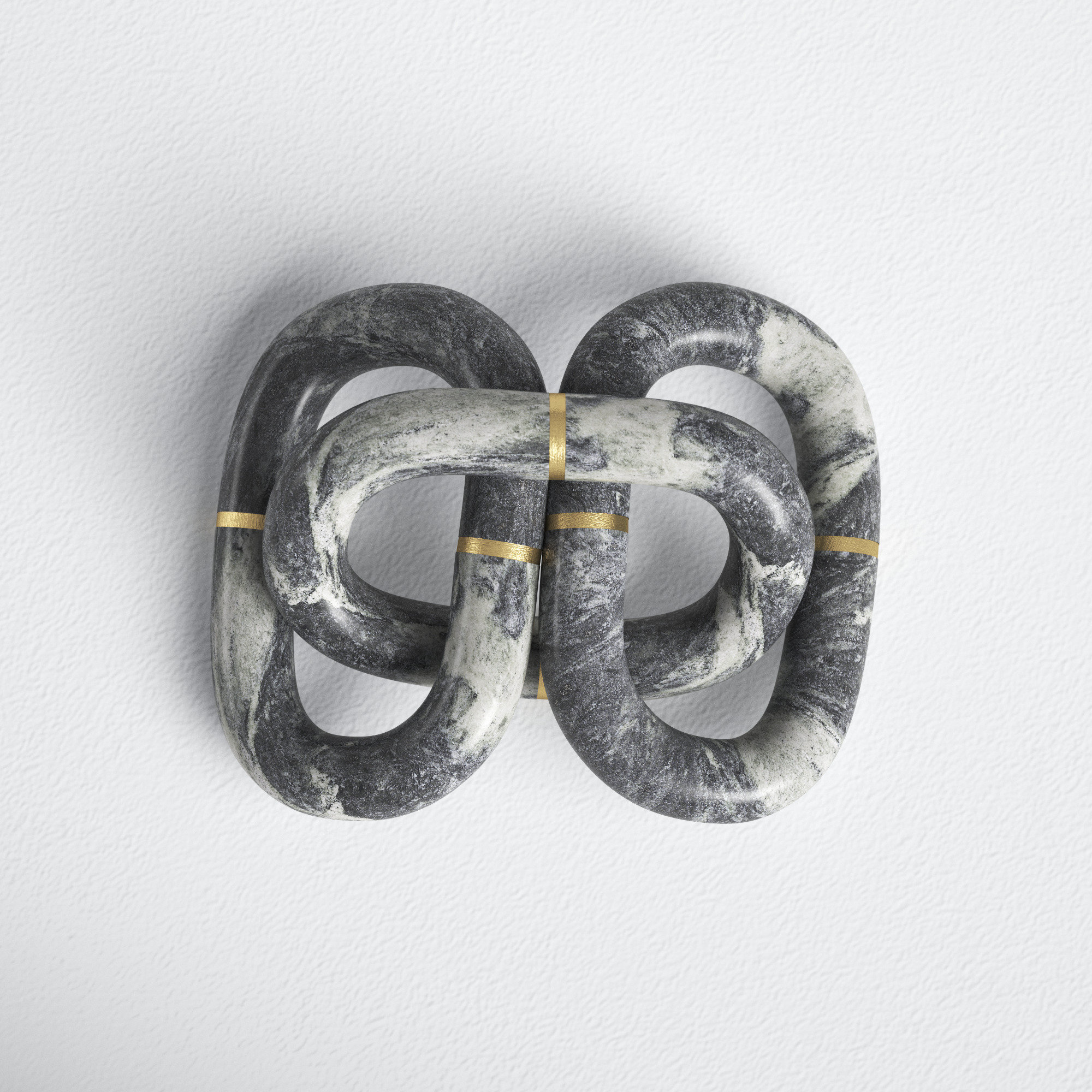 Joss & Main Interlocking Loop Knot Statement Marble Sculpture Decor ...