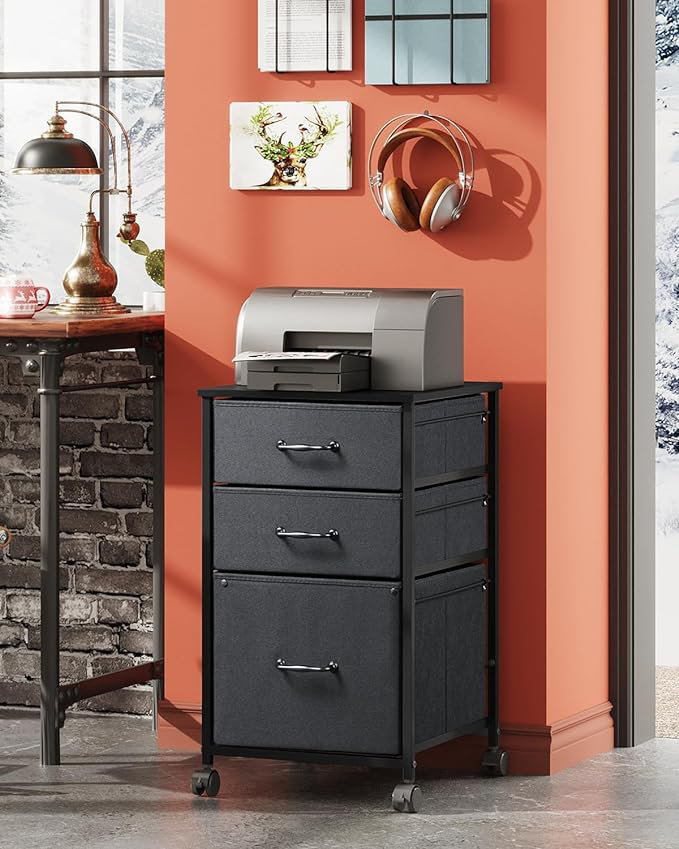 Ebern Designs 2-Drawer Cabinet with Lock and Deep Drawer Storage | Wayfair