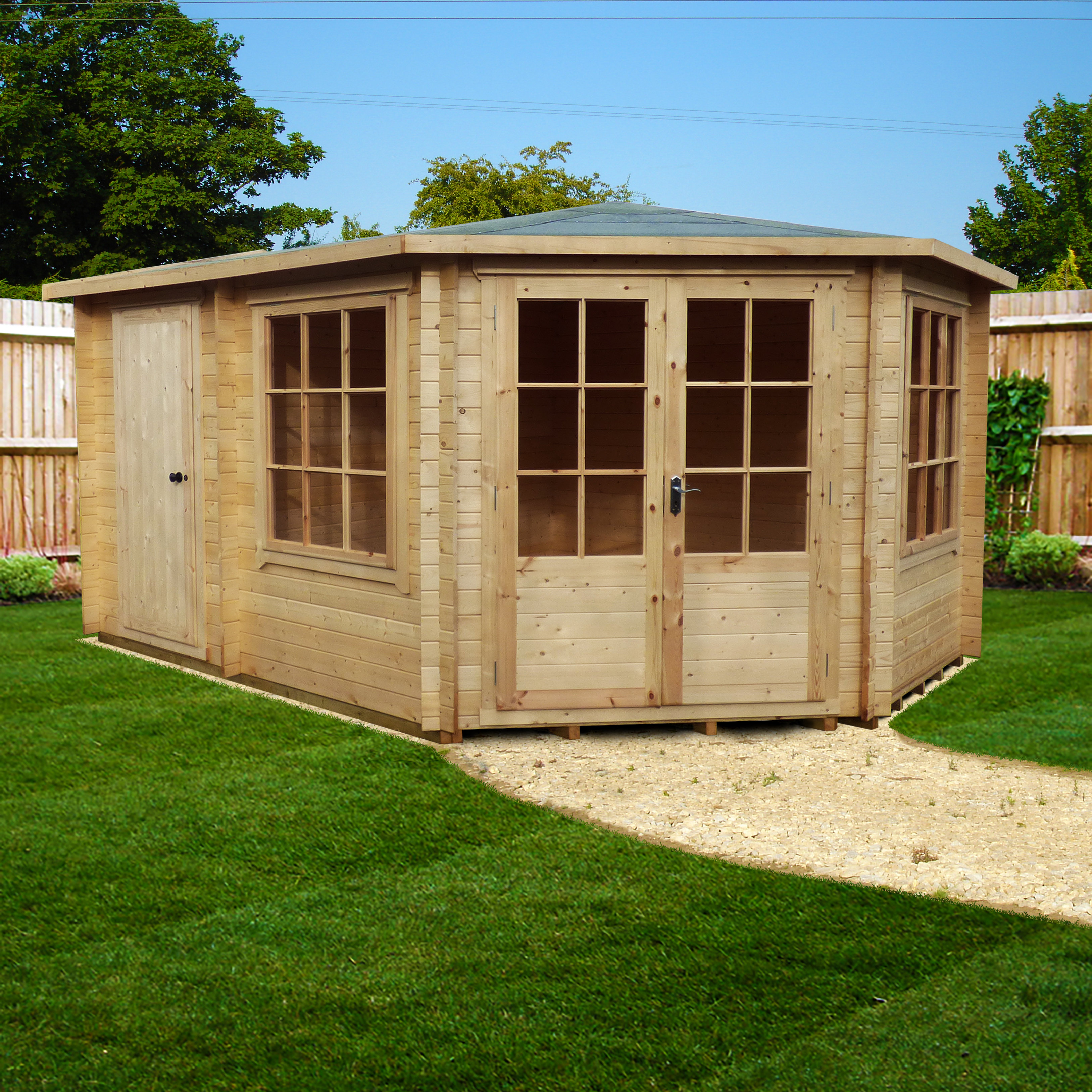 Shire GB 14 x 9.5 Ft. Tongue & Groove Log Cabin | Wayfair.co.uk