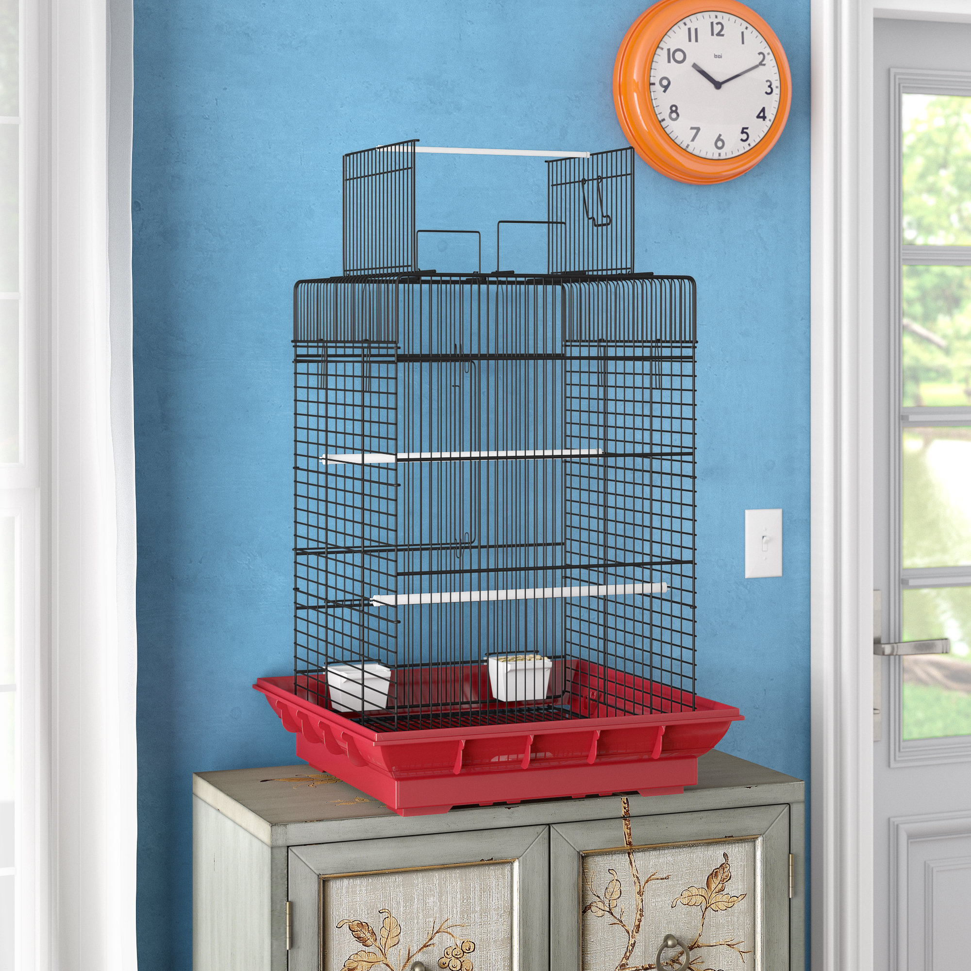 Tucker Murphy Pet™ Borum 27" Plastic Play Table Top Bird Cage with ...