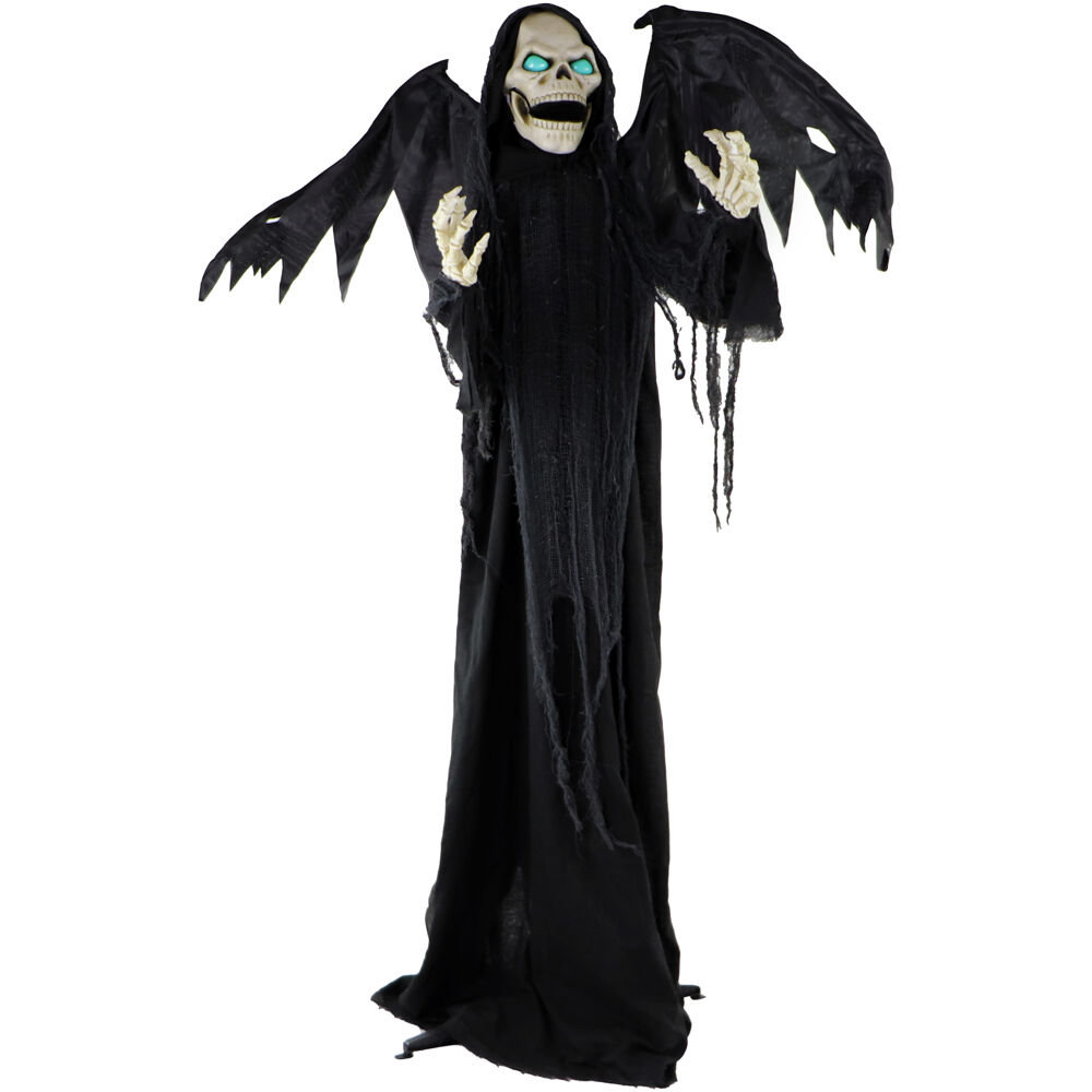 Haunted Hill Farm Life-Size Animatronic Winged Reaper with Lights and ...