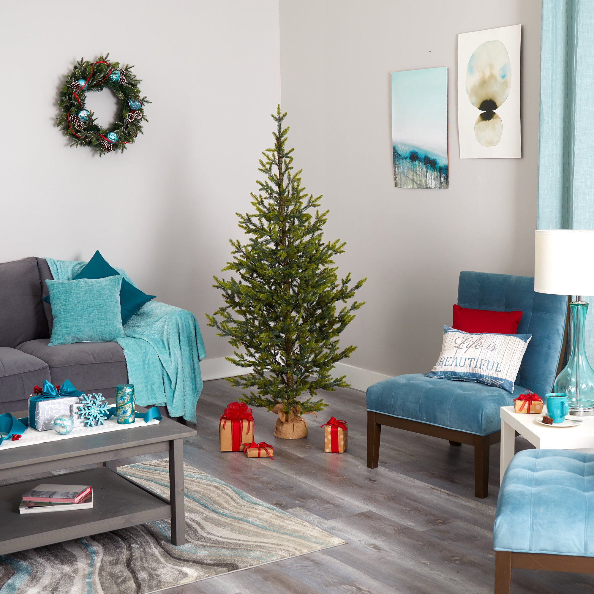 Alcott Hill® Home Imports Emporium 5.4ft. Pre-Lit, Fraser Fir Look ...