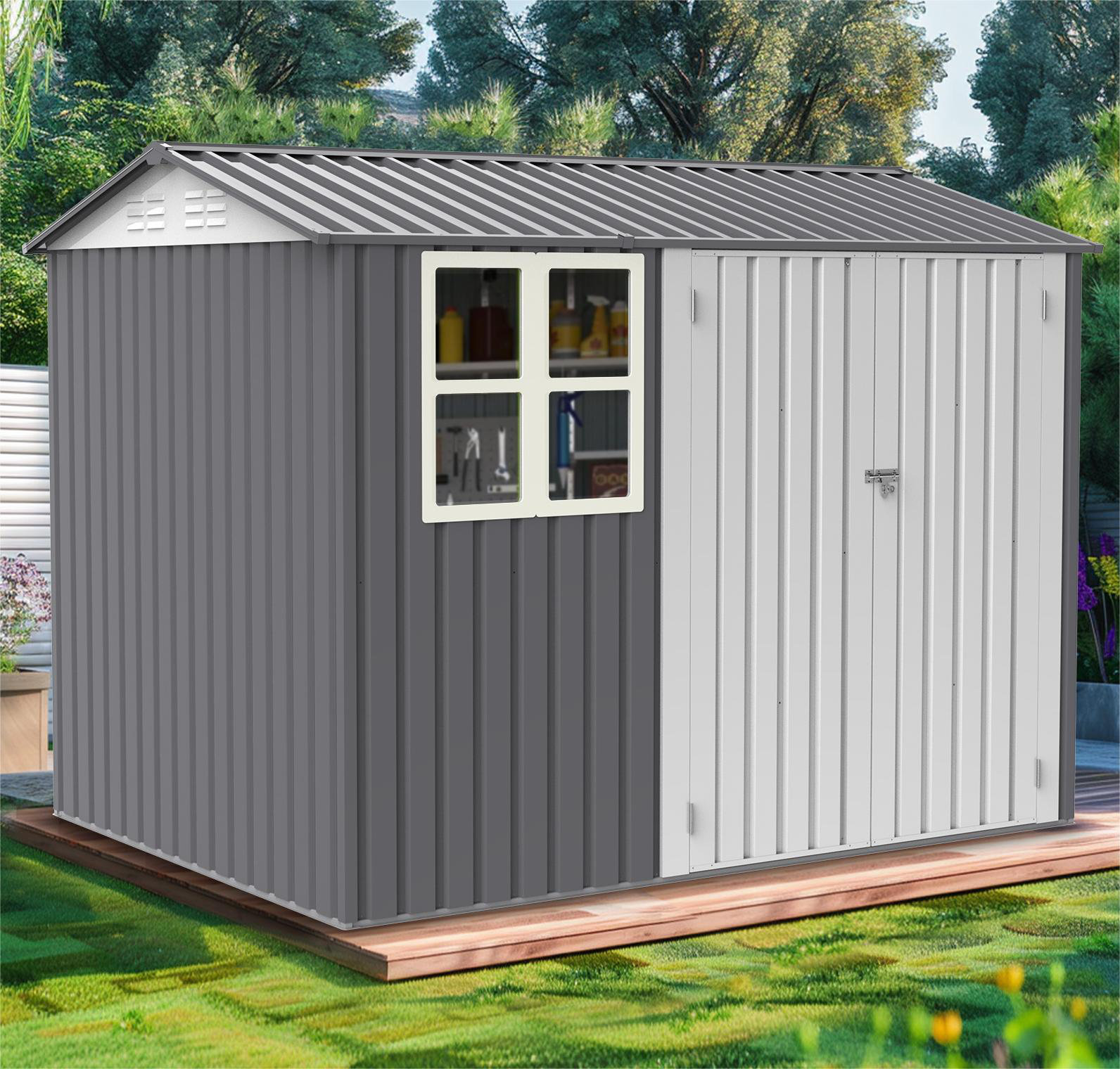 Novobey Storage Shed 6 X 8 FT Tool Sheds With Window | Wayfair