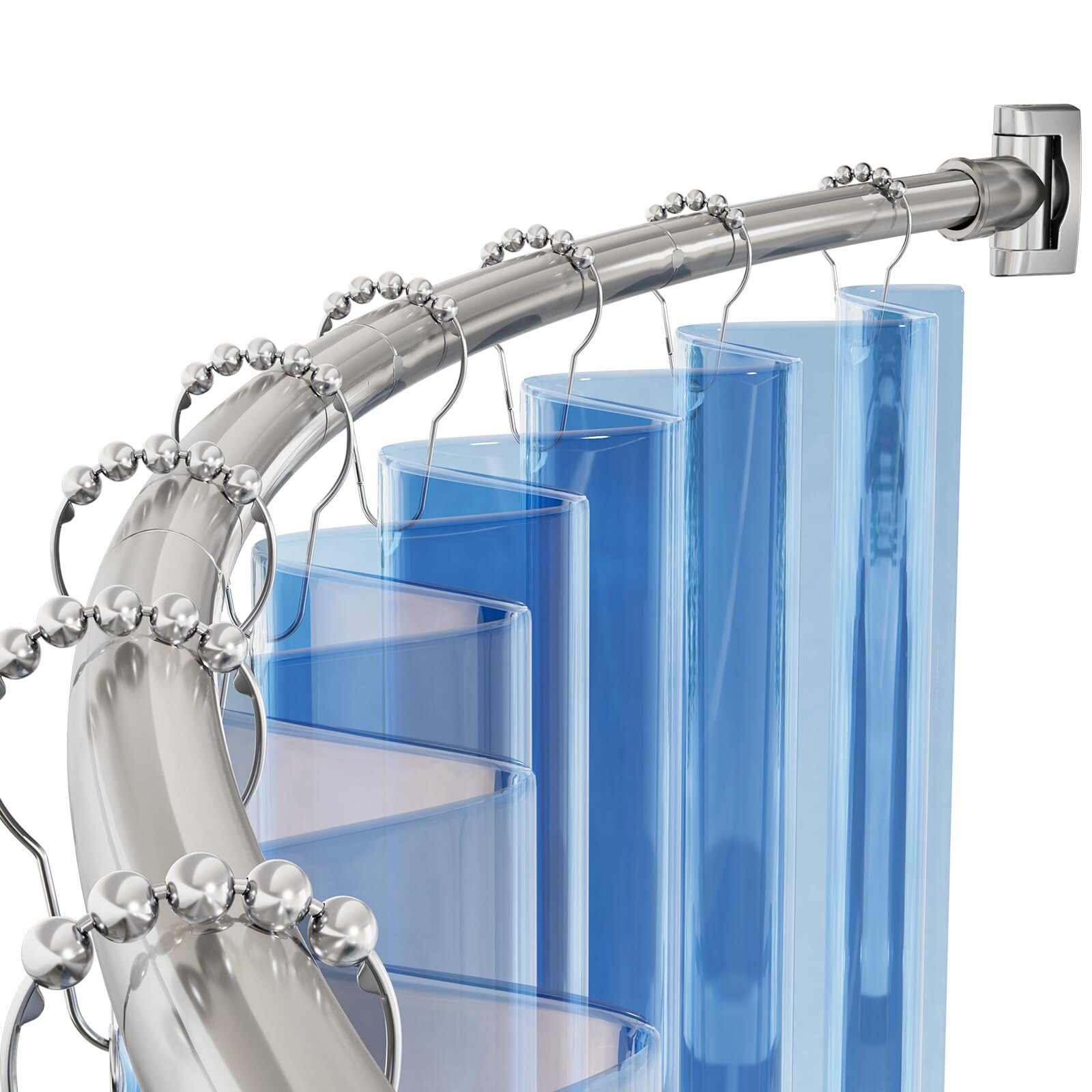 OLHAV Arched Curved Shower Curtain Rod, 20-79 Inches Heavy Duty Shower ...