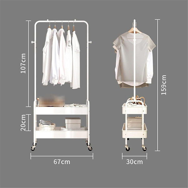 Rebrilliant Verona 67cm Rolling Clothes Racks | Wayfair.co.uk