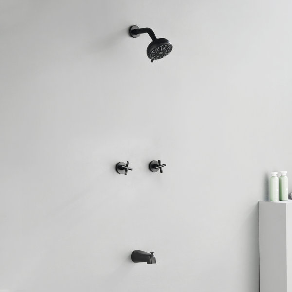 SHAMANDA 2 Handle Shower Faucet Set With Tub Spout Bathtub Shower ...