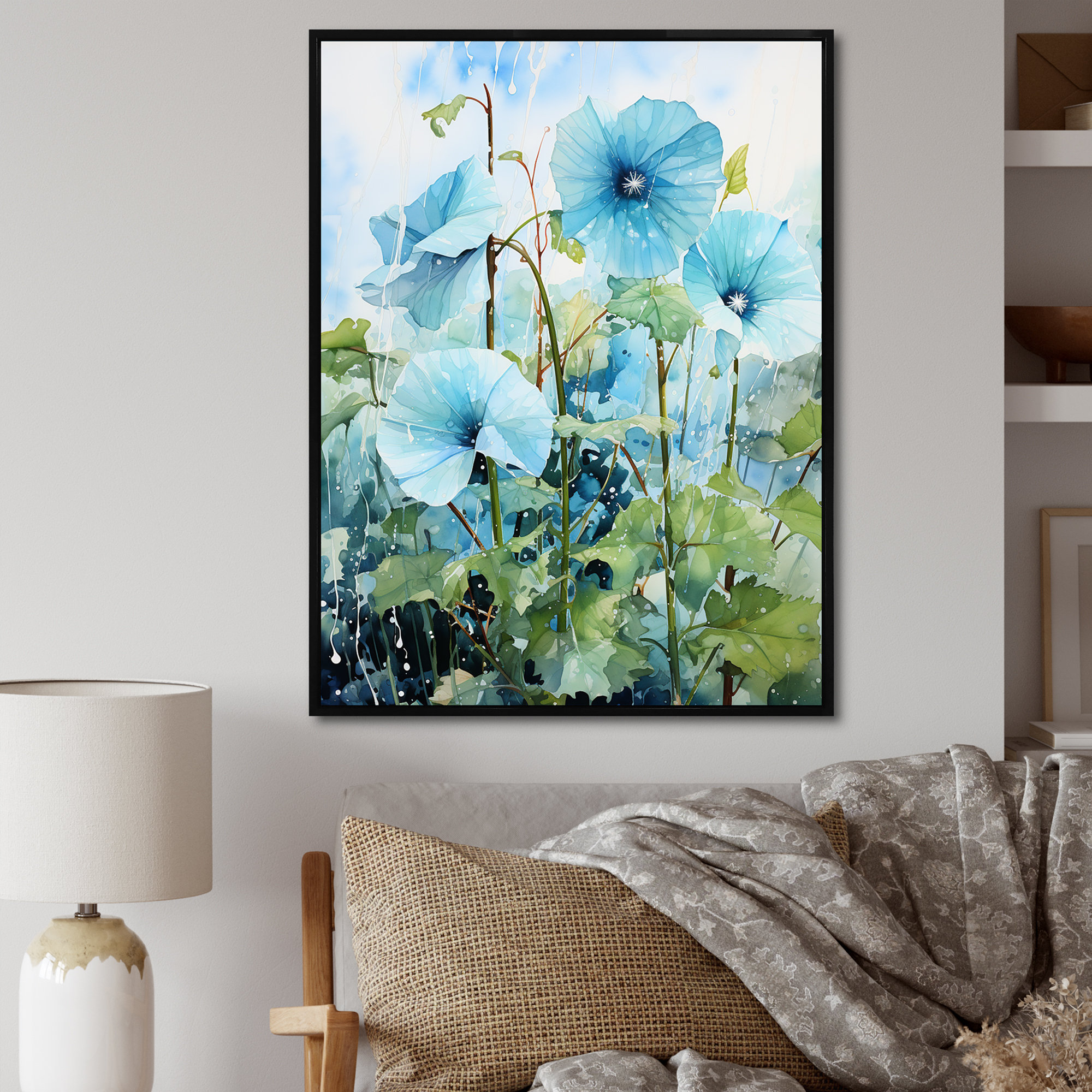 Bay Isle Home™ Blue Morning Glory Dewy Blooms II - Morning Glory Wall ...