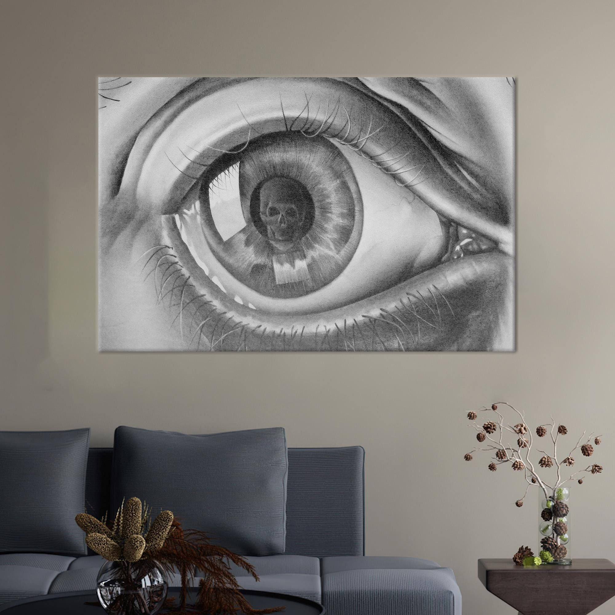 kayra export Modern Escher Eye Canvas Art Offering Stylish Room Decor ...