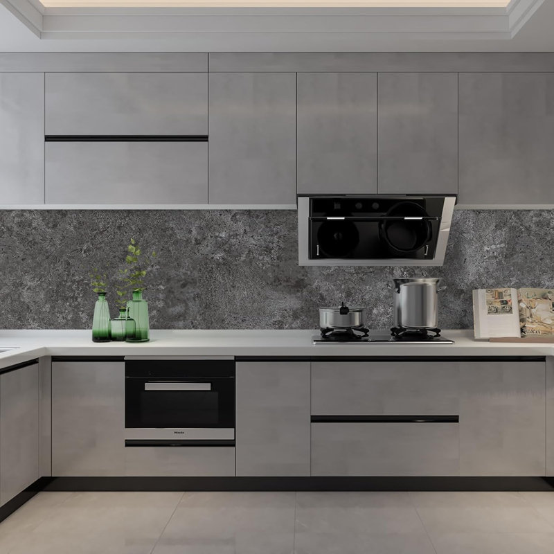 Ivy Bronx Gray Marble Contact Paper Peel And Stick Wallpaper, Removable ...